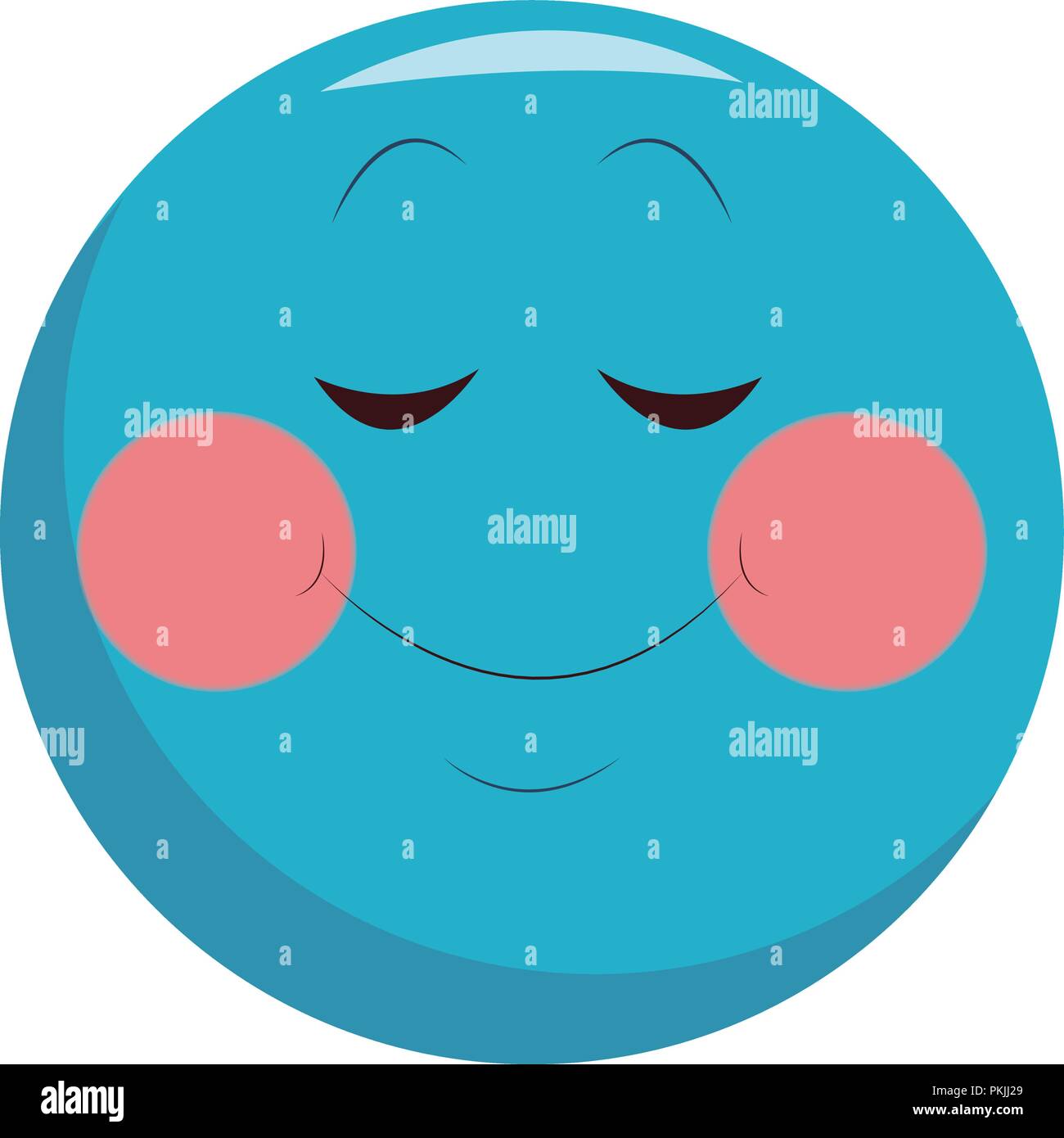 shy smile chat emoticon Stock Vector Image & Art - Alamy
