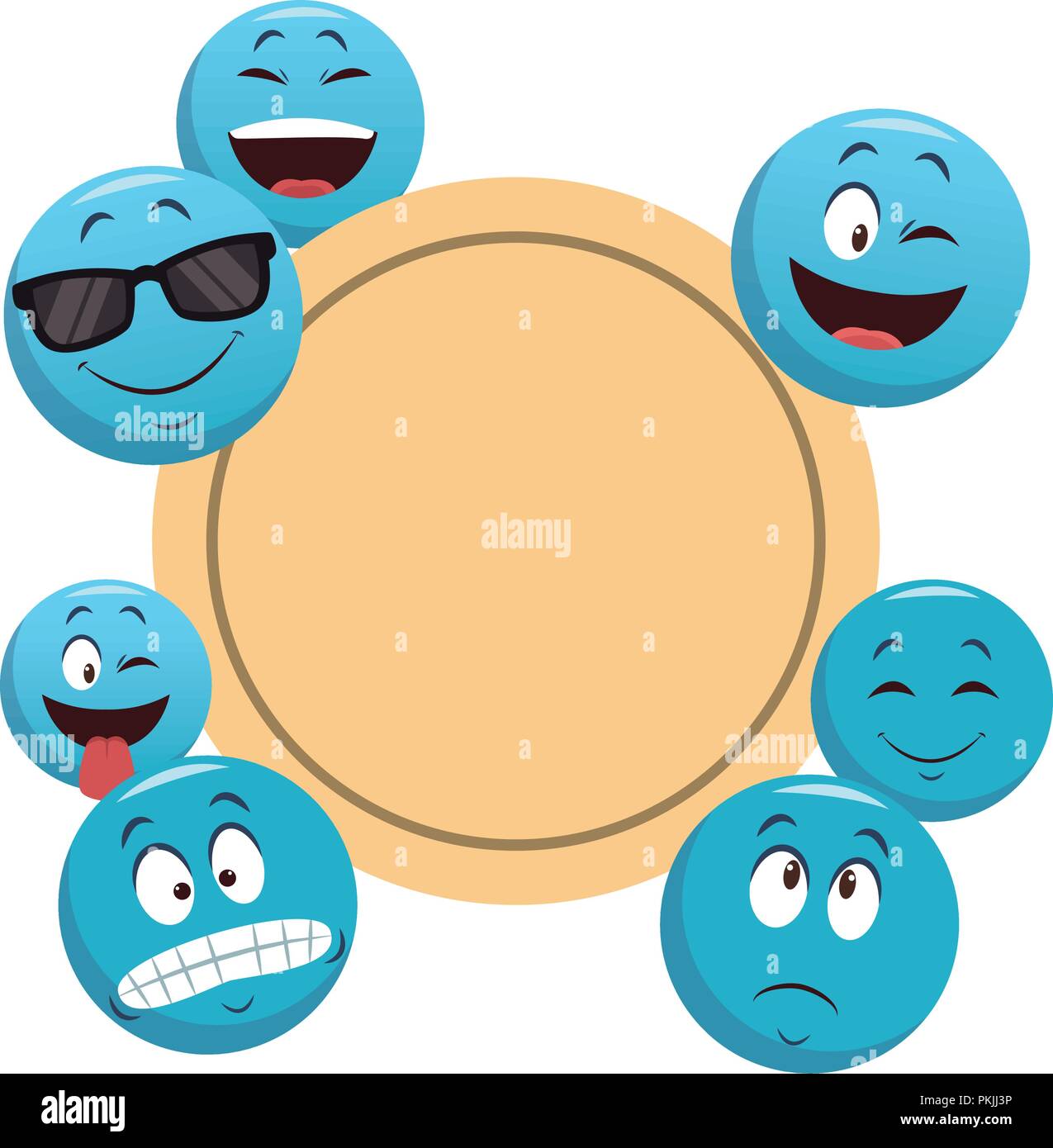 Emoticons frame concept Stock Vector Image & Art - Alamy