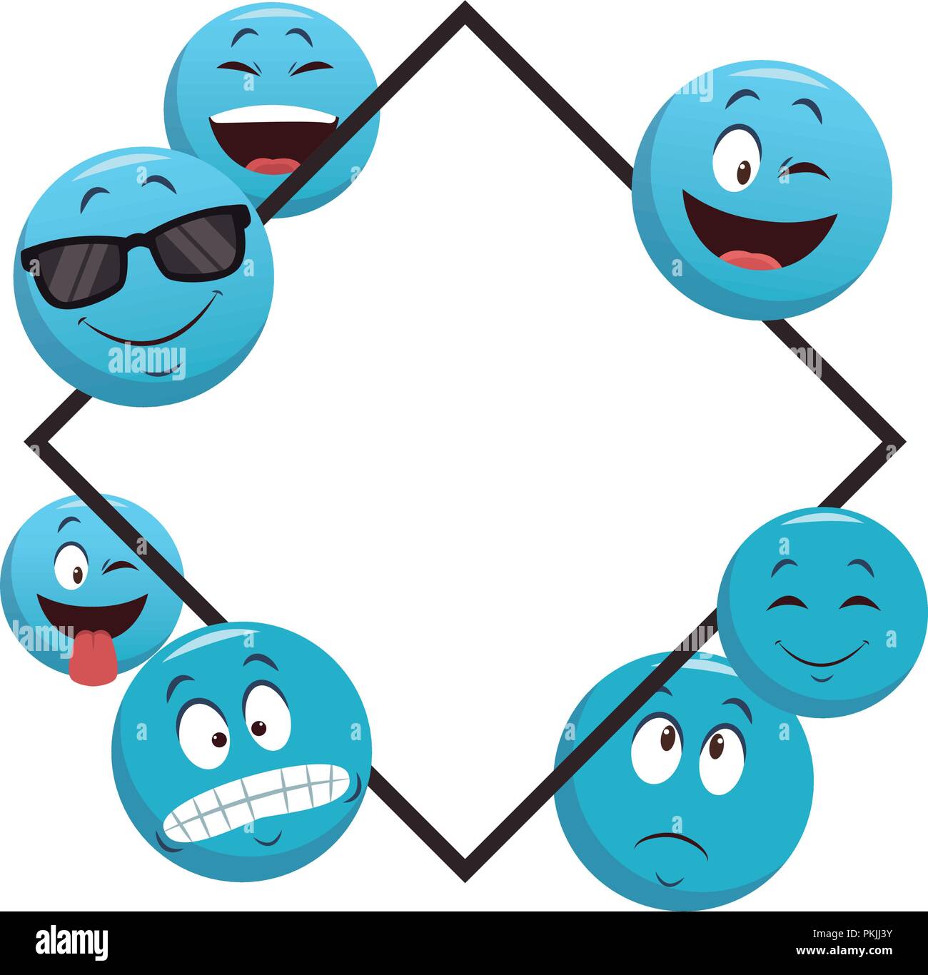 Emoticons frame concept Stock Vector Image & Art - Alamy