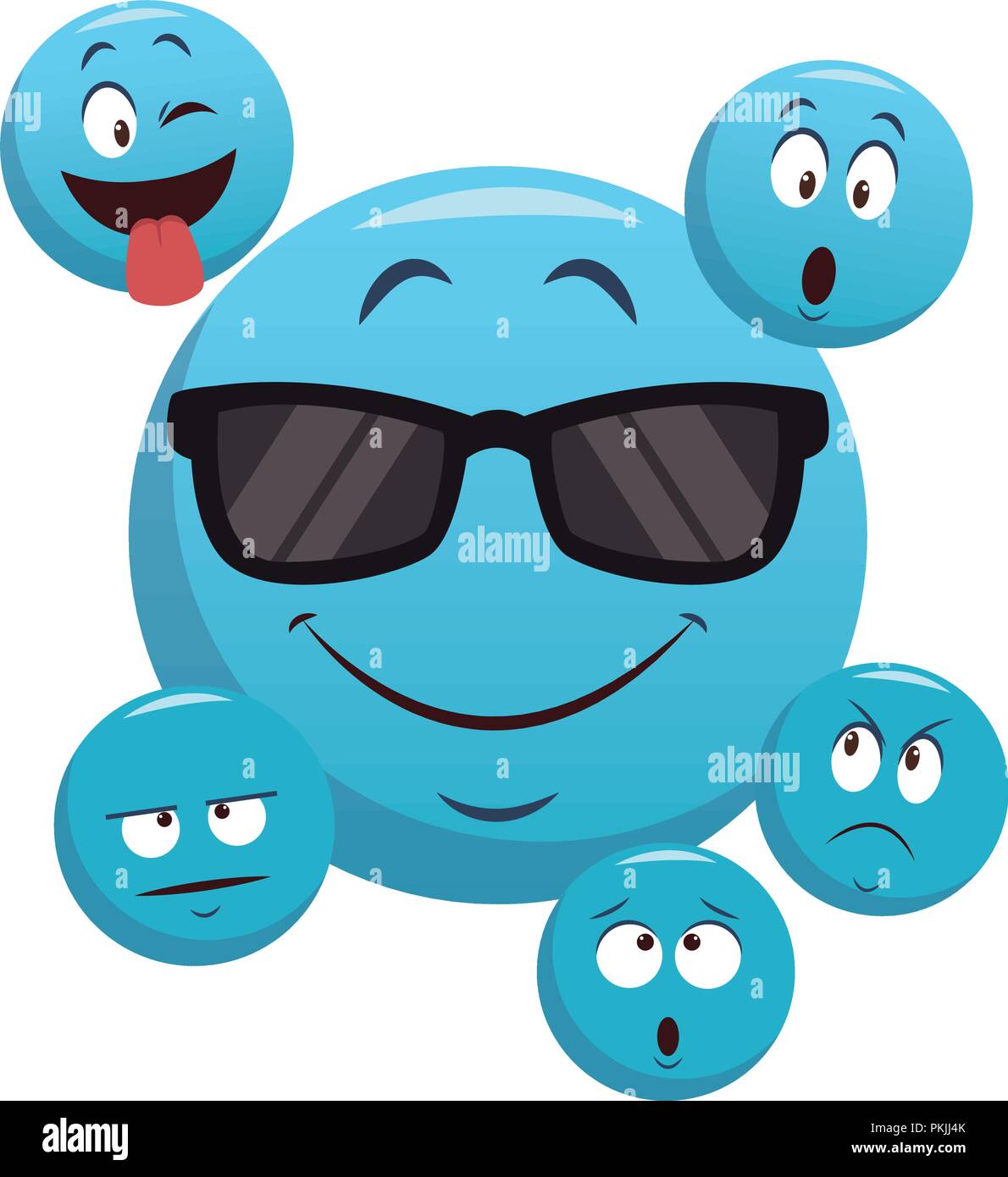 Set of chat emoticons Stock Vector Image & Art - Alamy