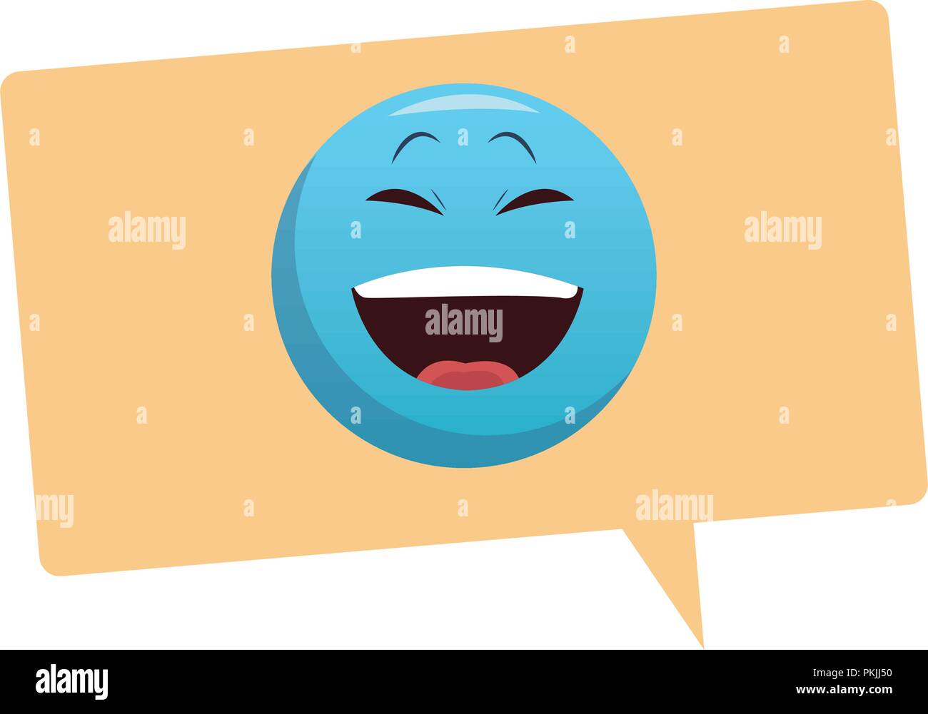 Laugh emoticon in bubble Stock Vector Image & Art - Alamy