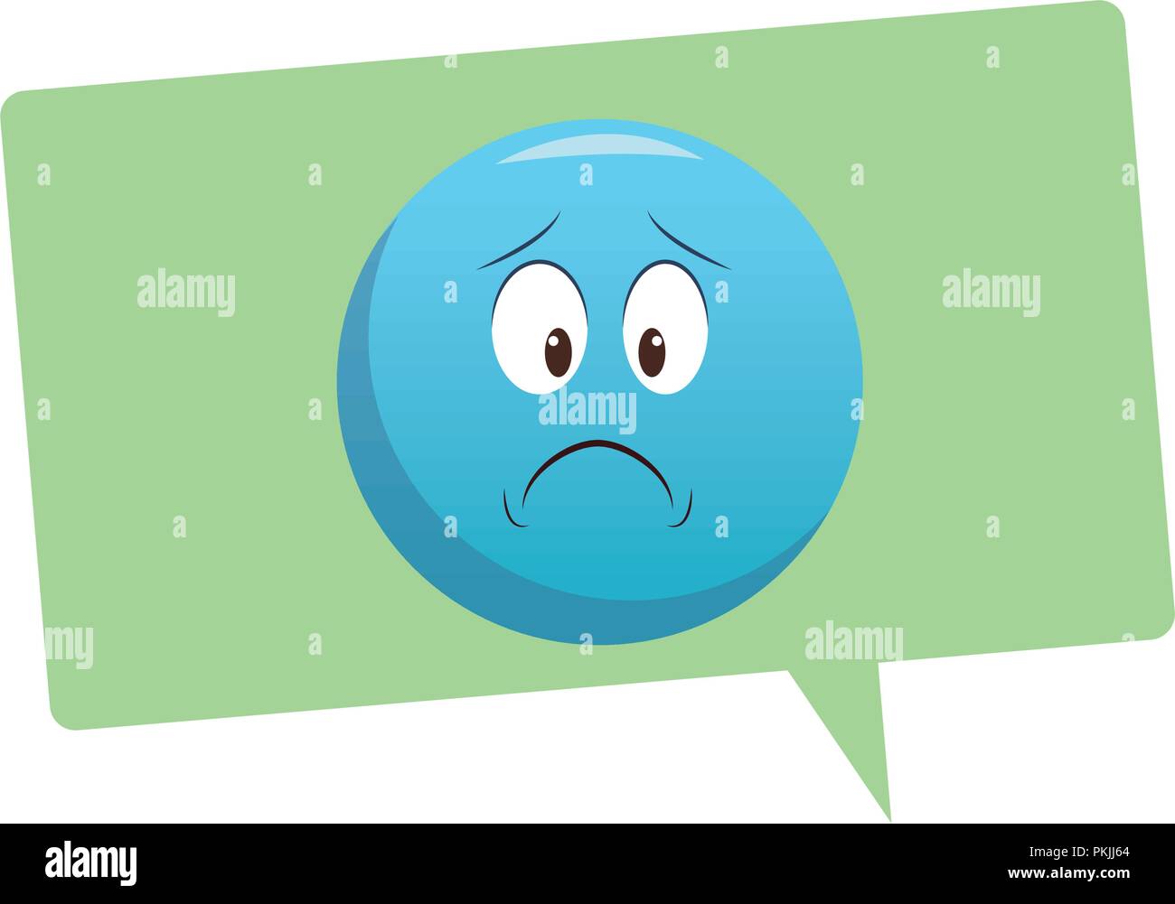 Sad emoticon in bubble Stock Vector Image & Art - Alamy