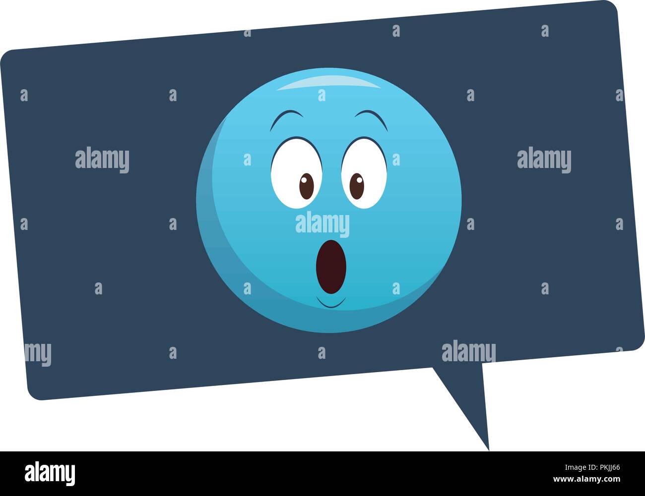 Suprised emoticon inside bubble Stock Vector Image & Art - Alamy