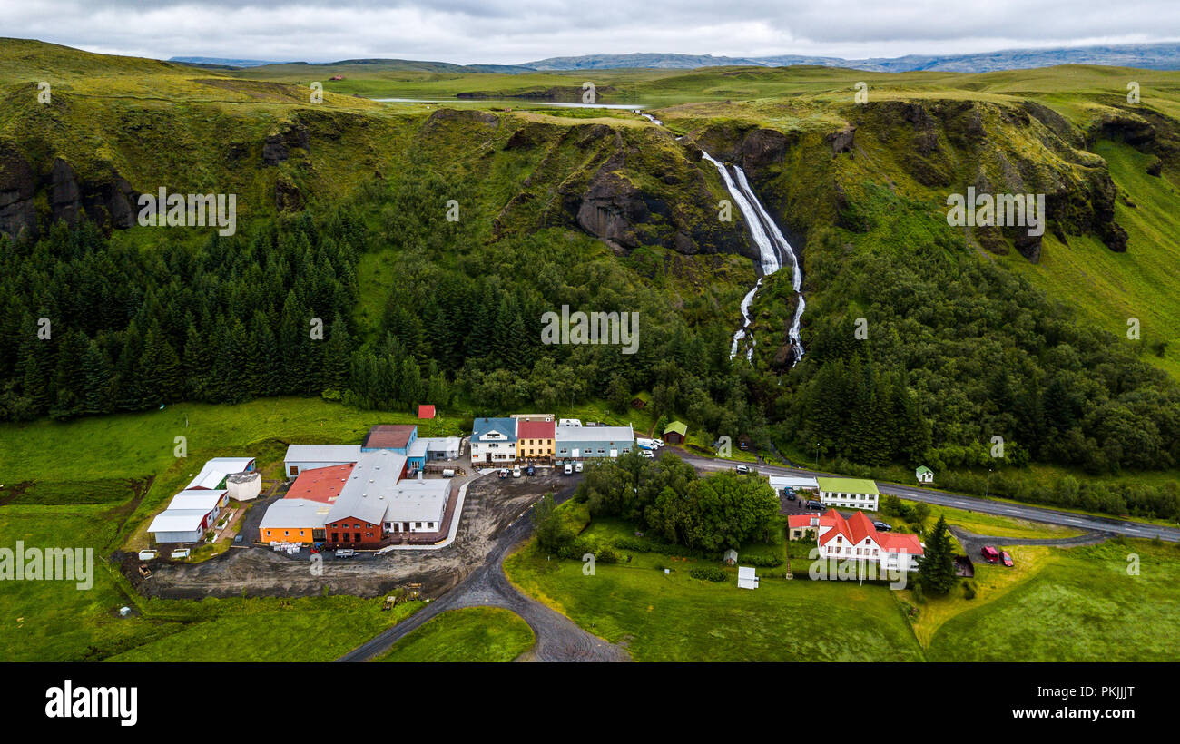 Systrafoss Waterfall, Kirkjubæjarklaustur, Iceland Stock Photo - Alamy