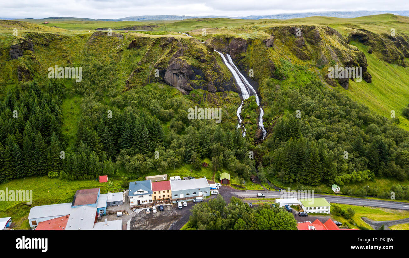 Systrafoss Waterfall, Kirkjubæjarklaustur, Iceland Stock Photo - Alamy