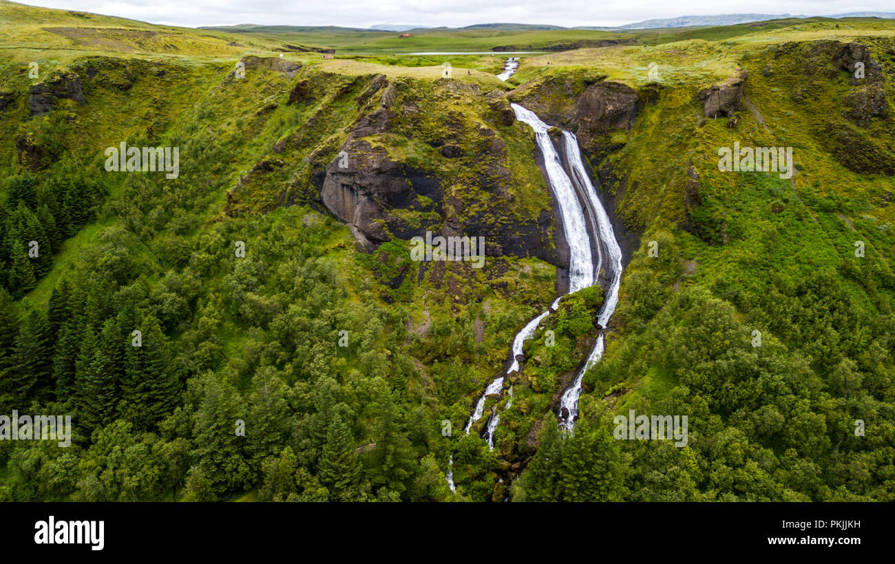 Systrafoss Waterfall, Kirkjubæjarklaustur, Iceland Stock Photo - Alamy