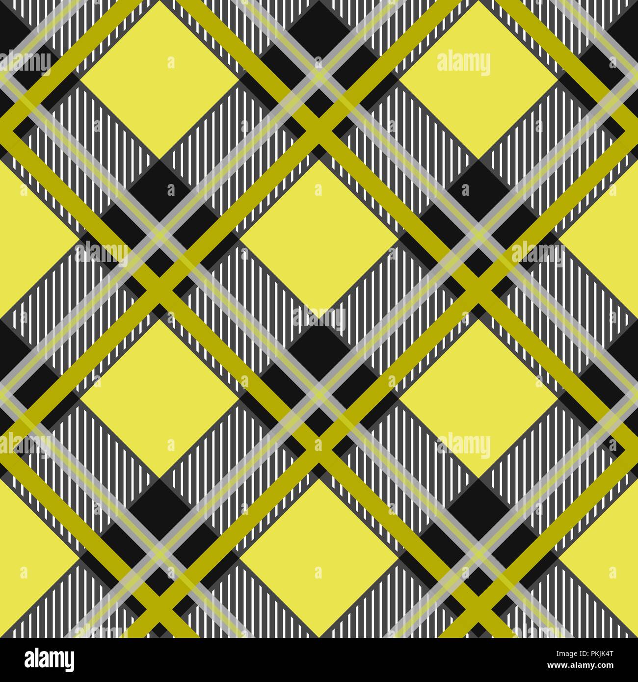 Scottish plaid, MacLeod tartan seamless pattern, three black stripes ...