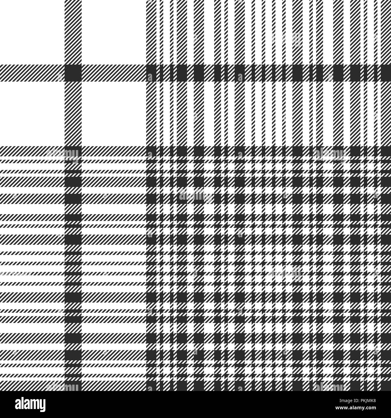 Black and white check plaid seamless fabric texture. Vector ...