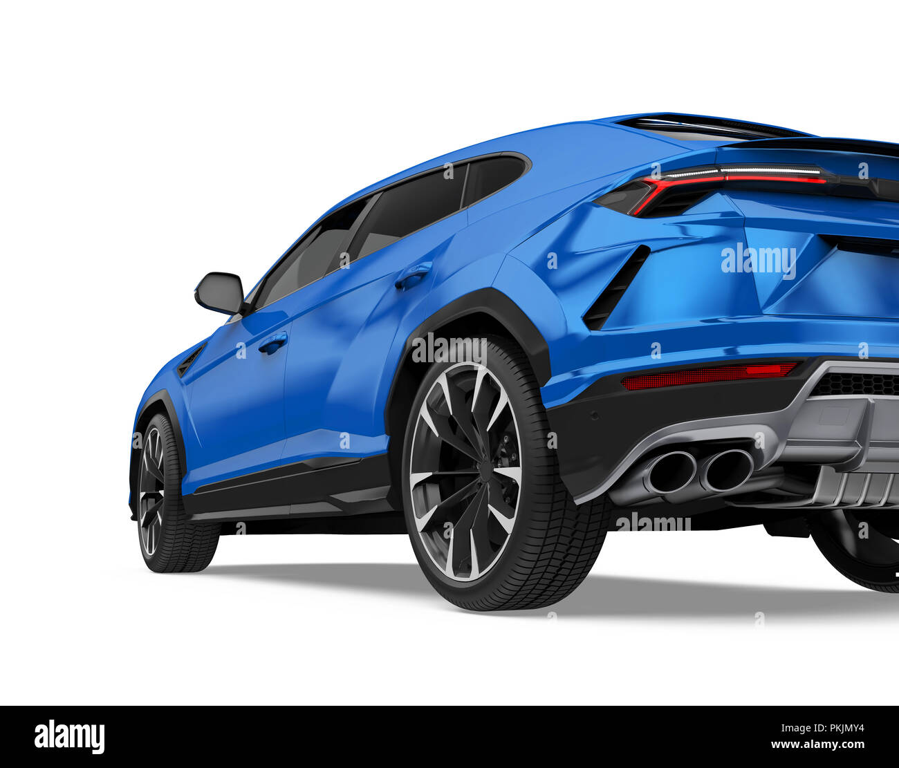 Blue SUV Car Isolated Stock Photo - Alamy