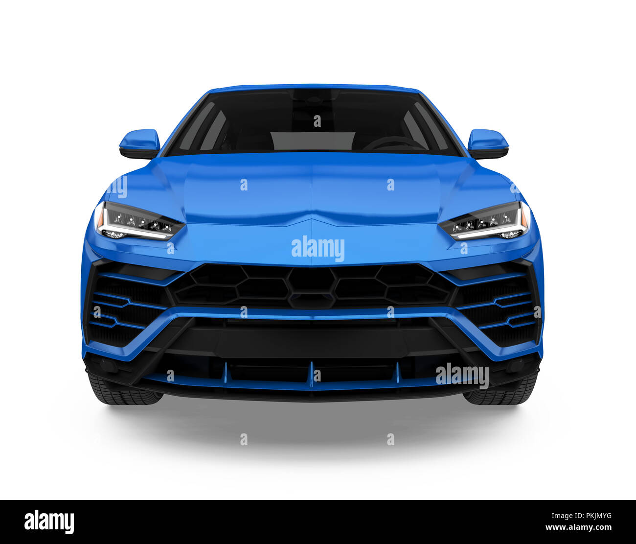Blue SUV Car Isolated Stock Photo - Alamy