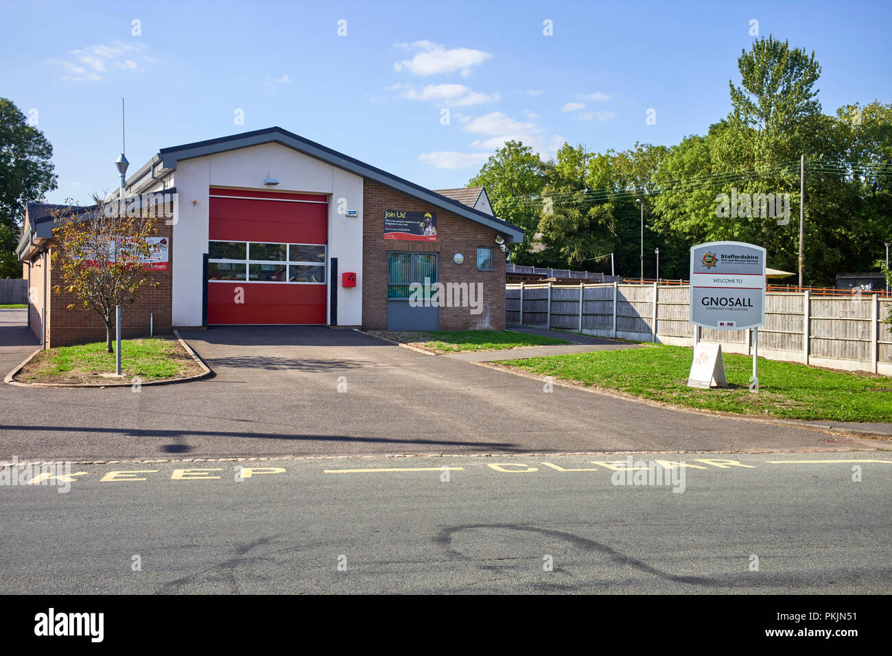 Gnosall community fire station in Staffordshire Stock Photo - Alamy
