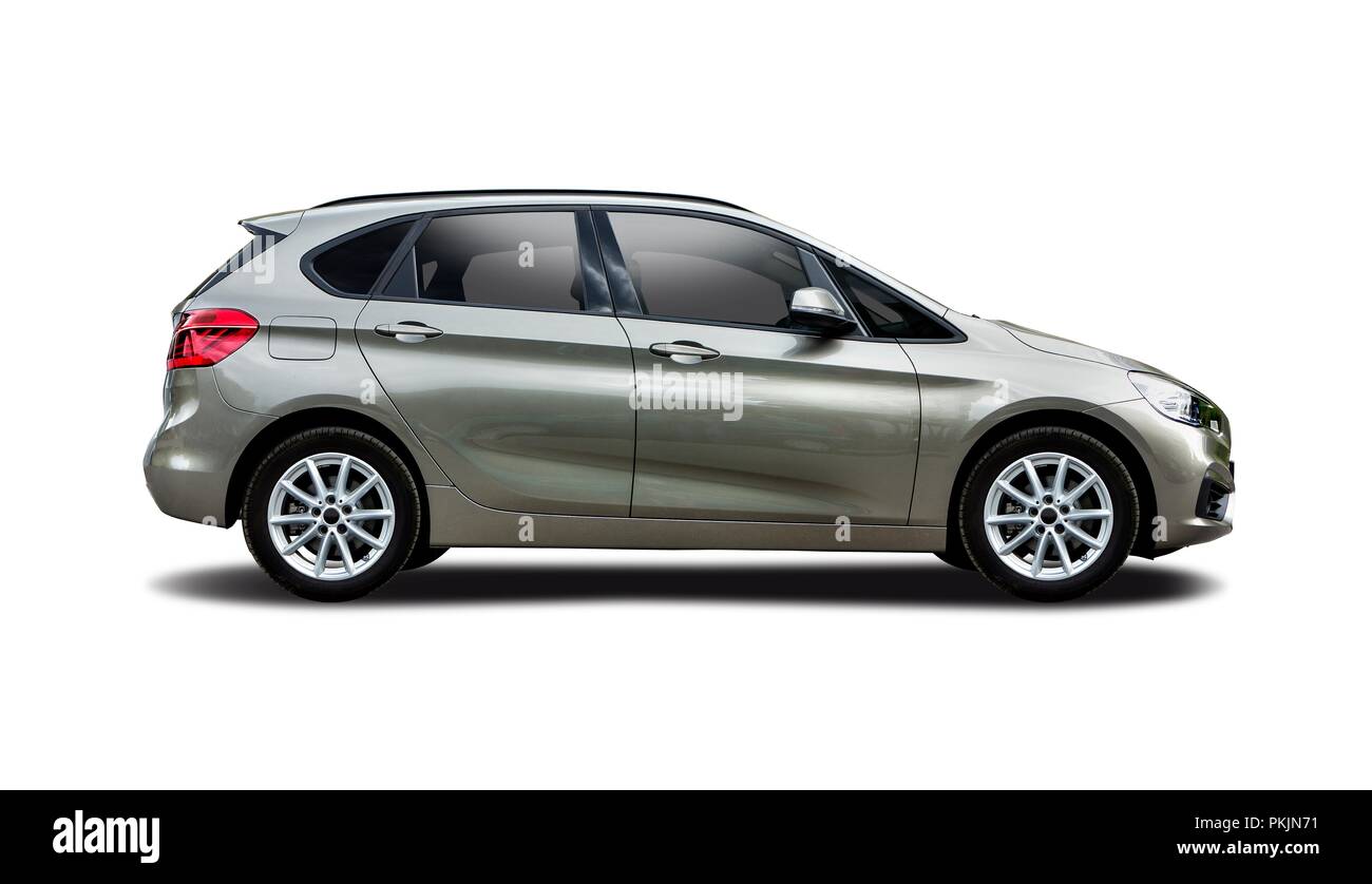 German compact car isolated on white Stock Photo - Alamy