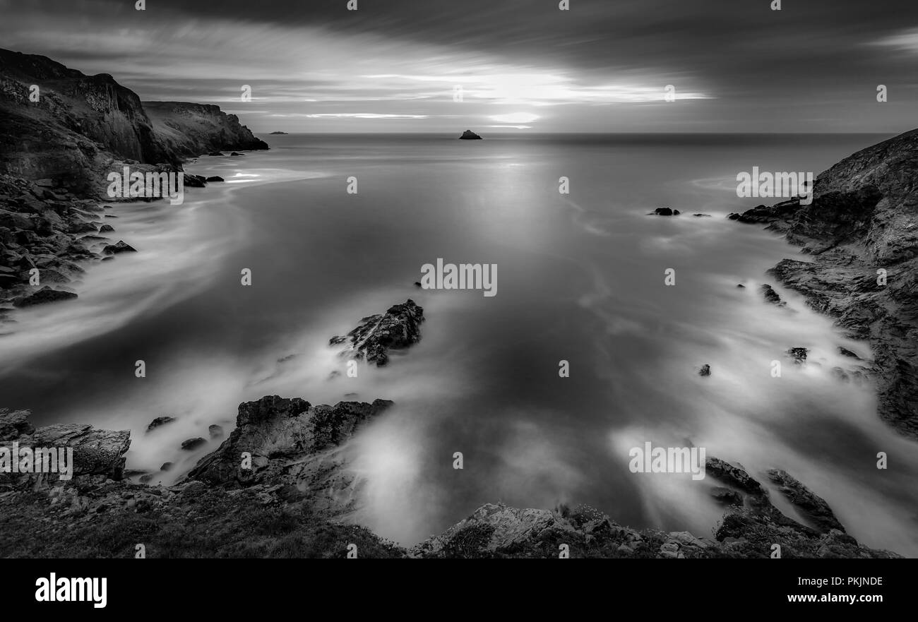 Approaching Sunset, Pentire Point, Cornwall Stock Photo - Alamy