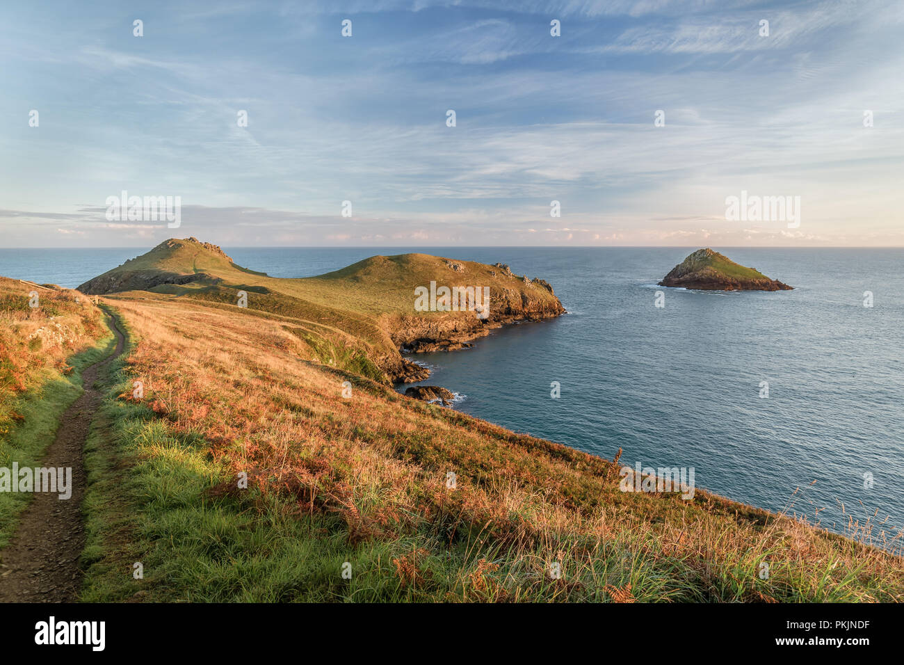 Golden Hour, The Rumps, Pentire Point, Cornwall Stock Photo - Alamy