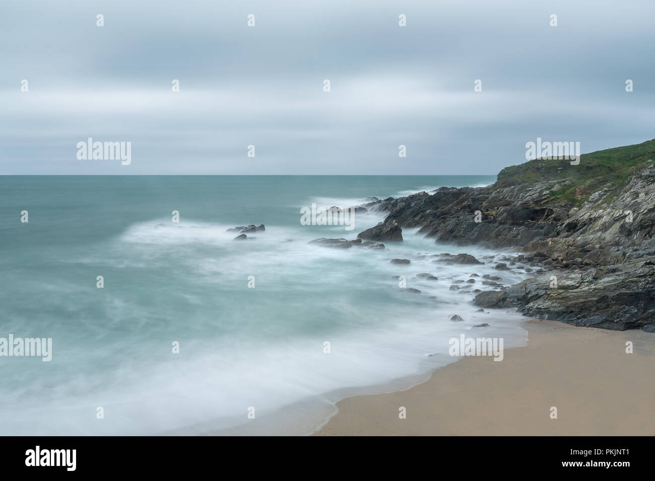 Beachscape, Towan Head, Fistral, Newquay, Cornwall Stock Photo - Alamy