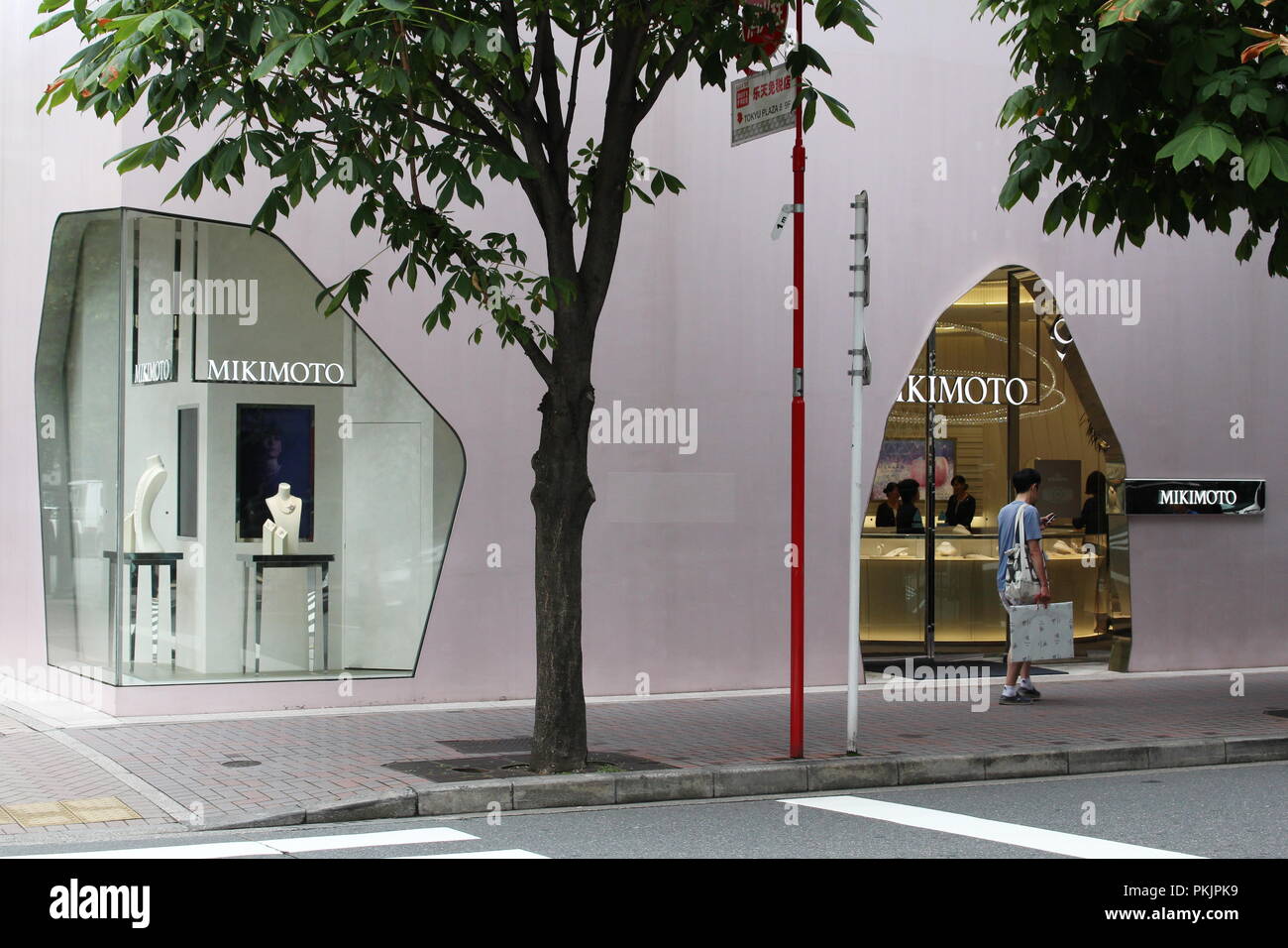 The Toyo Ito-designed Mikimoto Ginza 2 store in Tokyo Stock Photo - Alamy