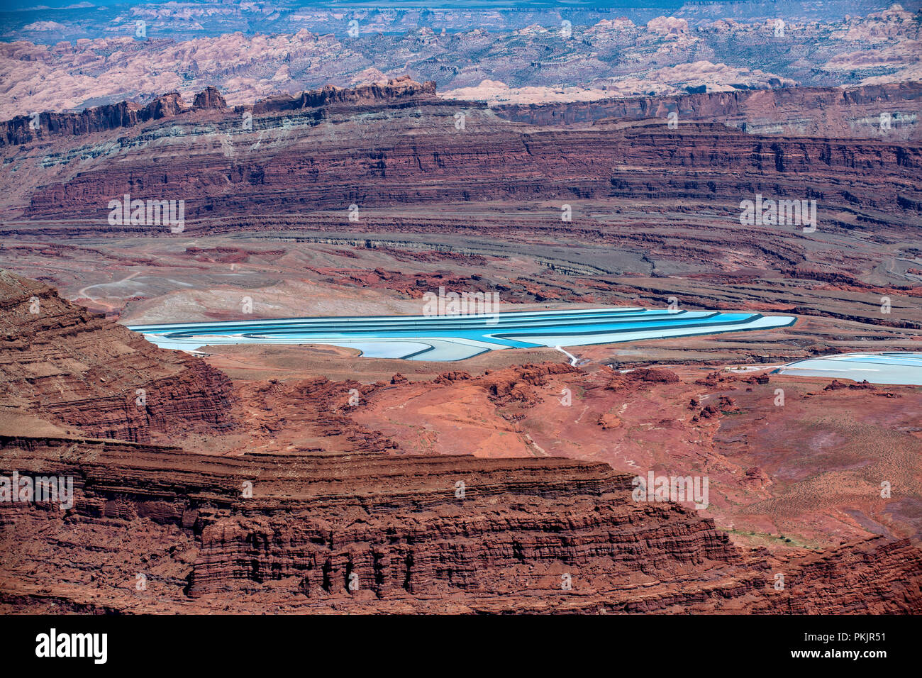 Potash evaporation ponds moab hi-res stock photography and images - Alamy