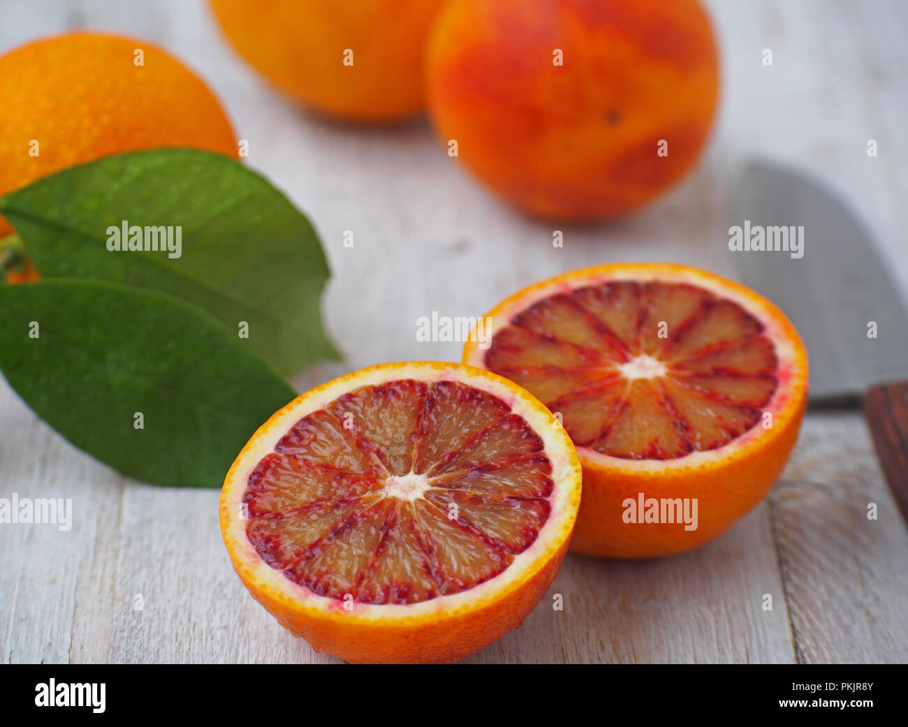 Red Sicilian orange cooked for juice Stock Photo - Alamy