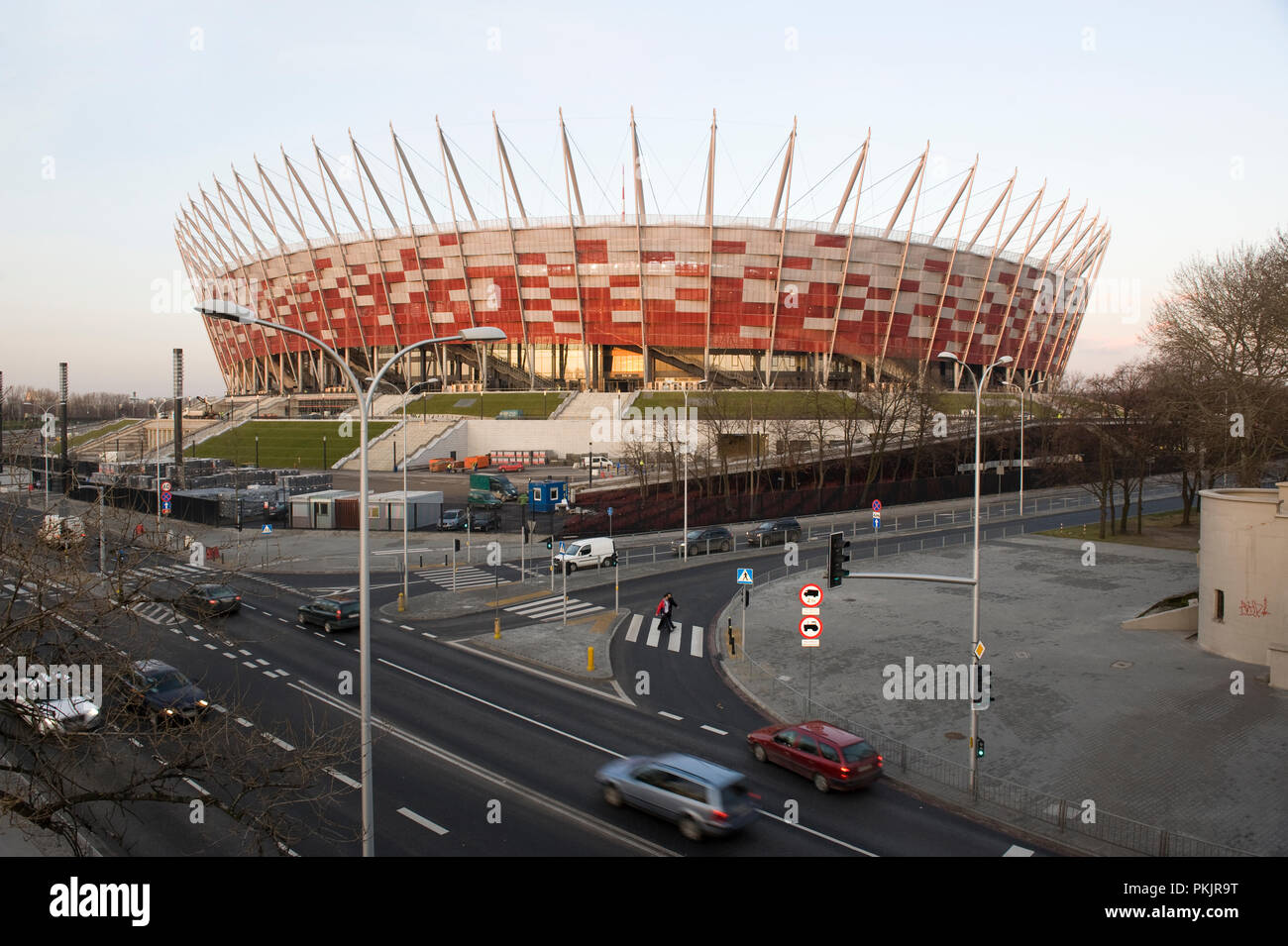Poland's National Stadium in Warsaw under construction, a venue for the ...