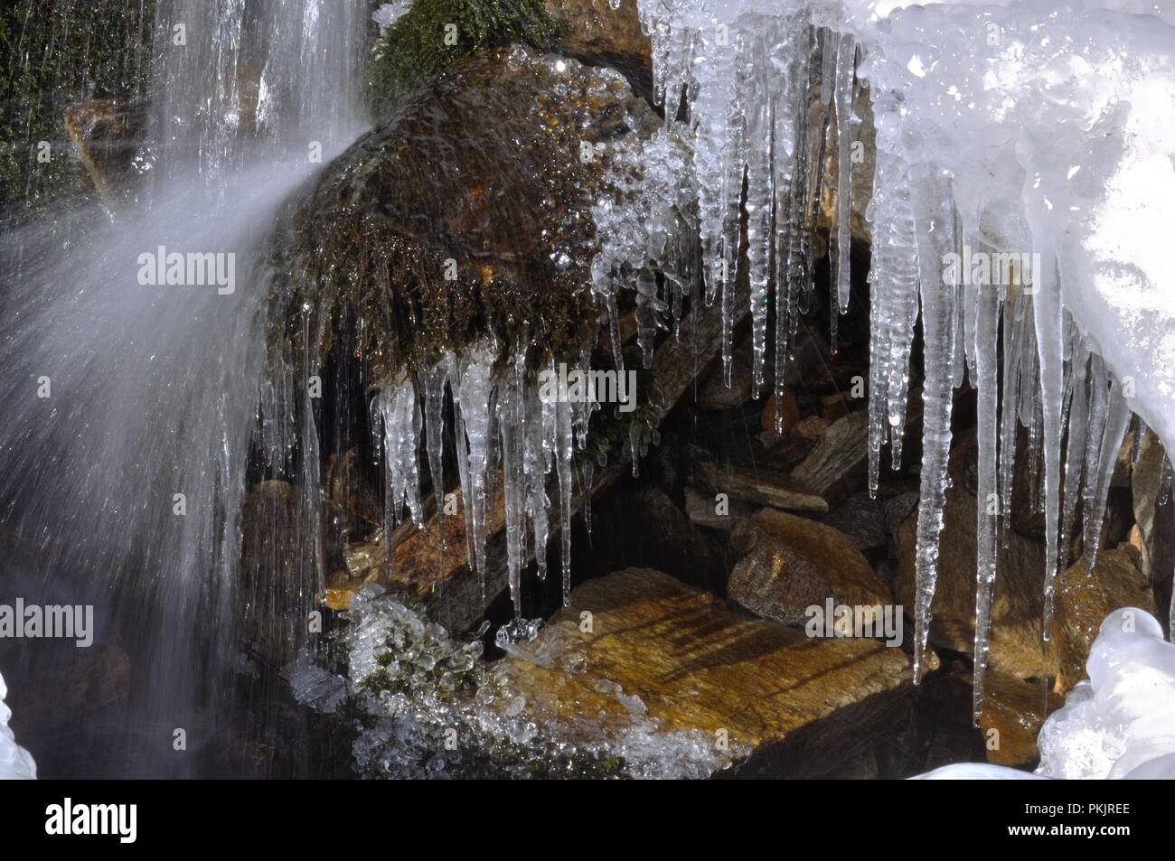 ice and moving water. Gran Paradiso Natioan park Stock Photo - Alamy