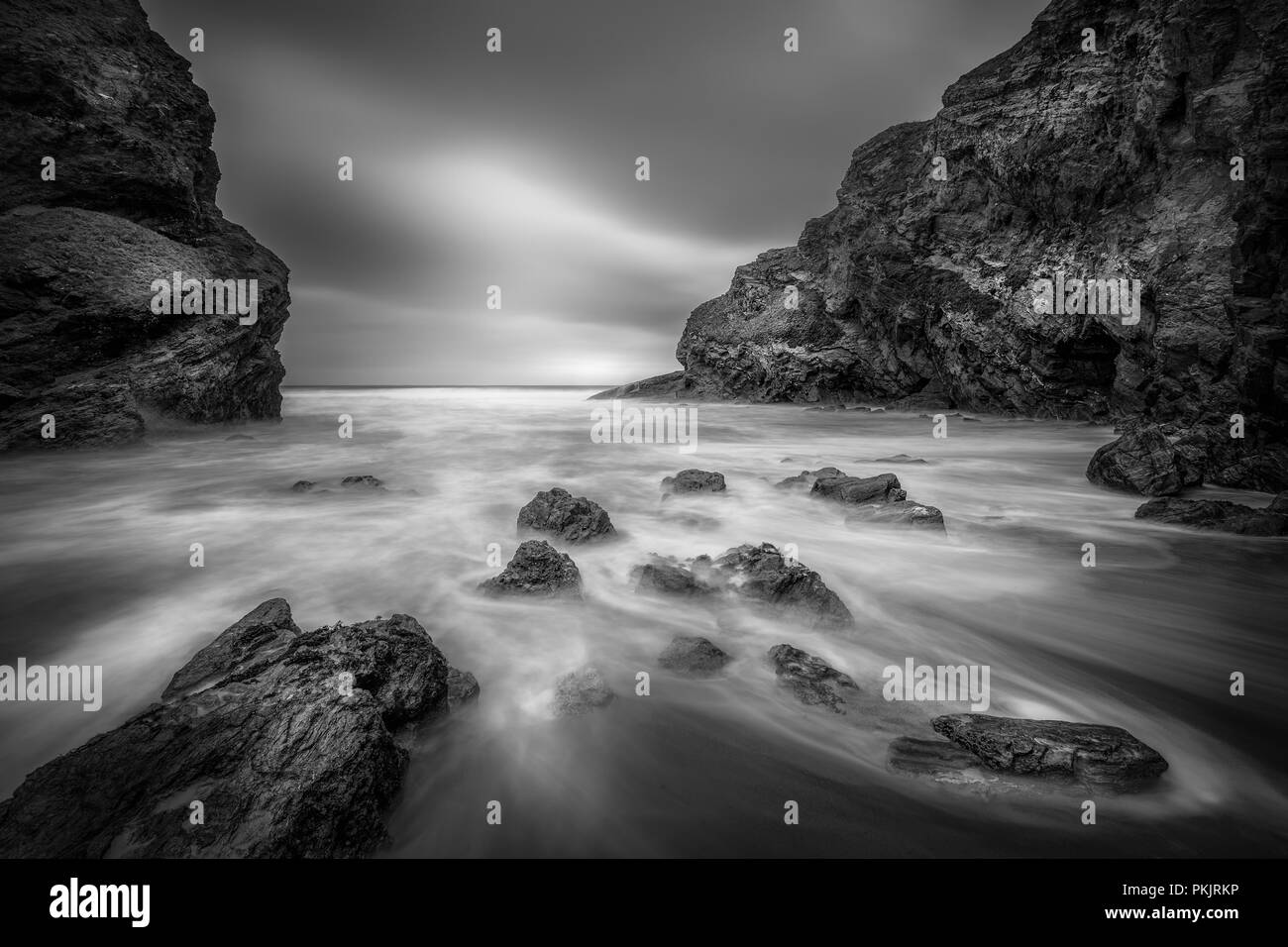Contrasts on the beach, Whipsiderry Beach, Porth, Newquay, Cornwall ...