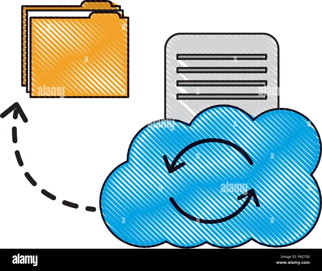 cloud computing reload folder file data document sharing Stock Vector Image & Art - Alamy
