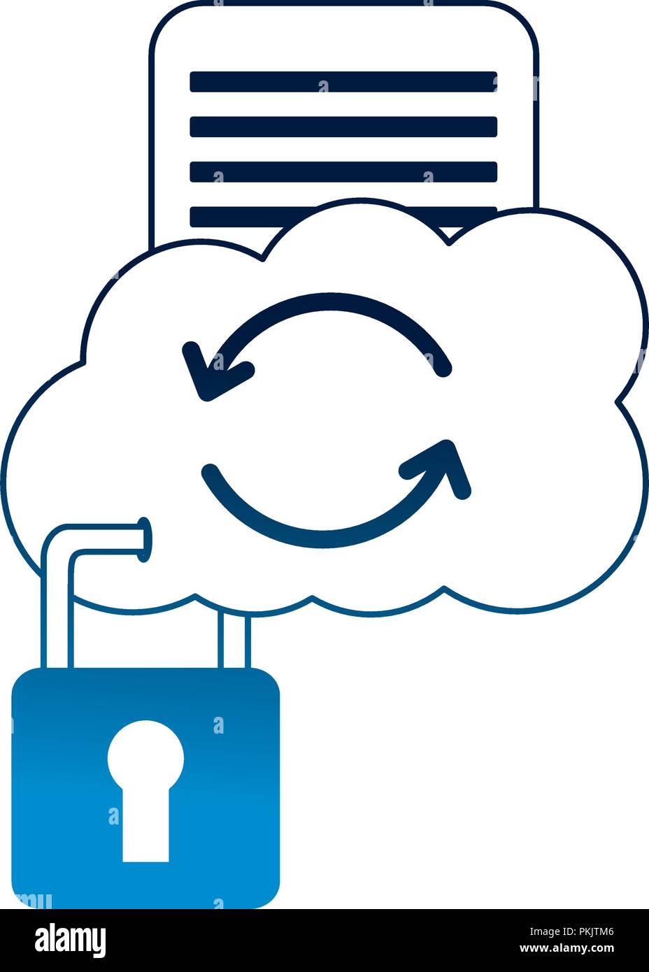 cloud reload storage data security document vector illustration neon Stock Vector Image & Art ...