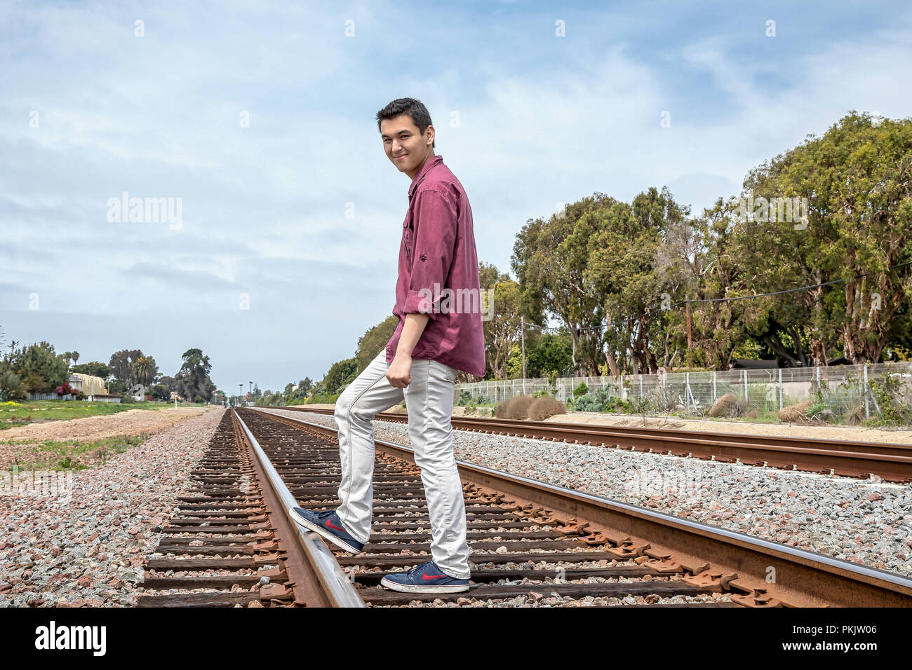Standing on railway hi-res stock photography and images - Alamy