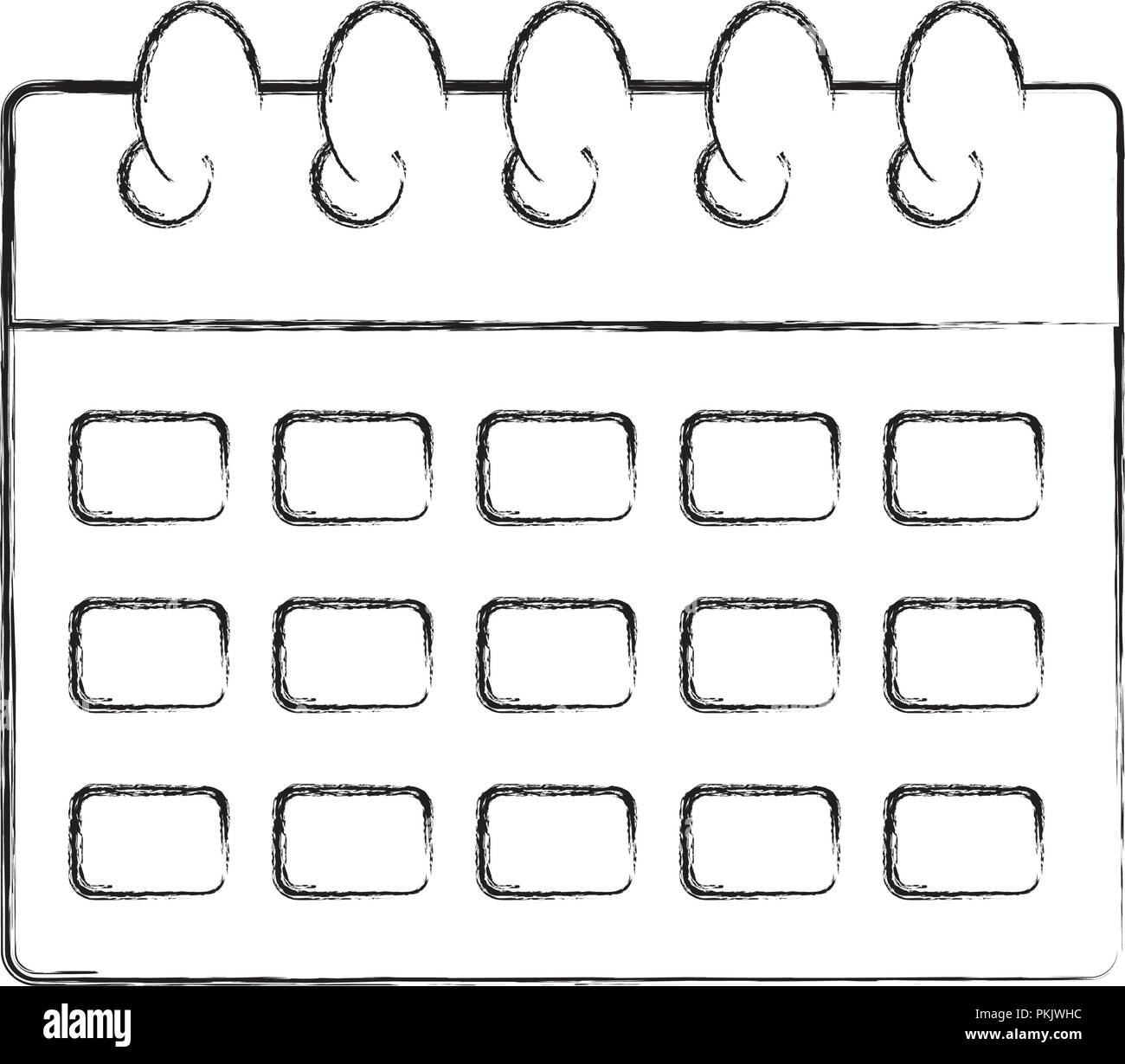 calendar reminder plan date event vector illustration hand drawing ...