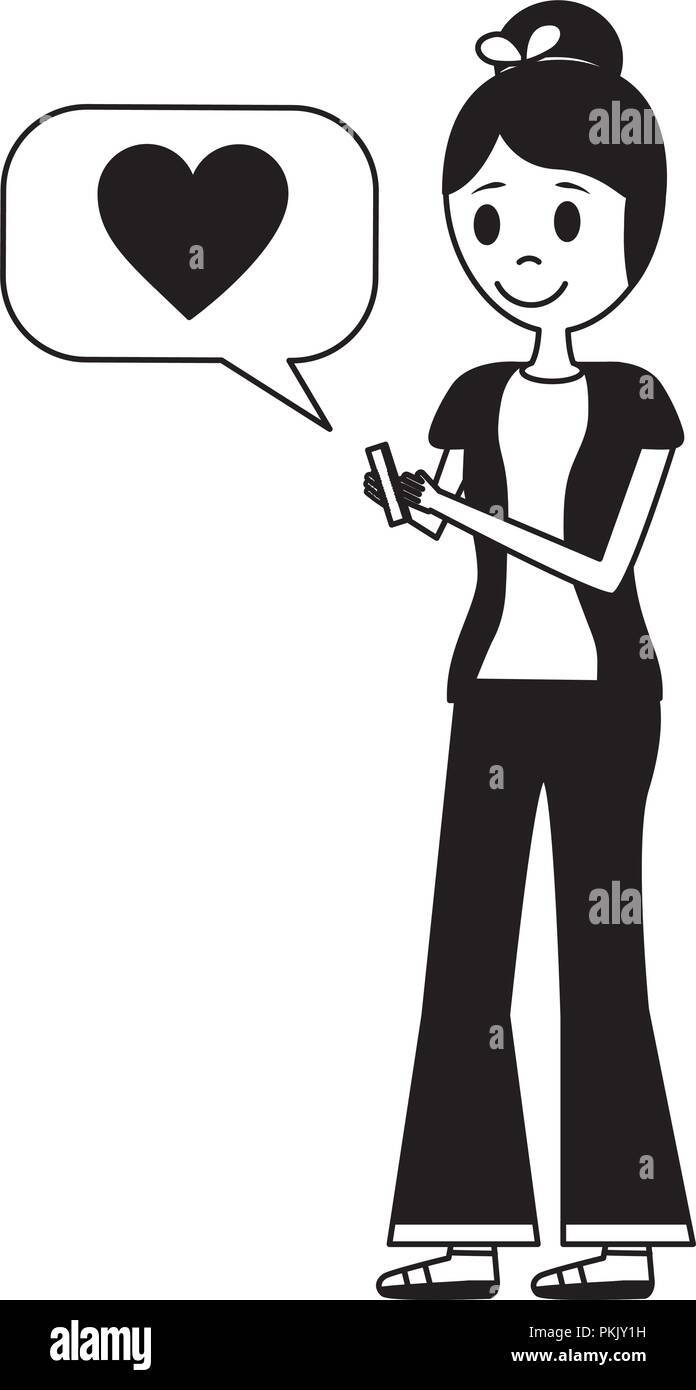 Beauty woman using smartphone Cut Out Stock Images & Pictures - Alamy