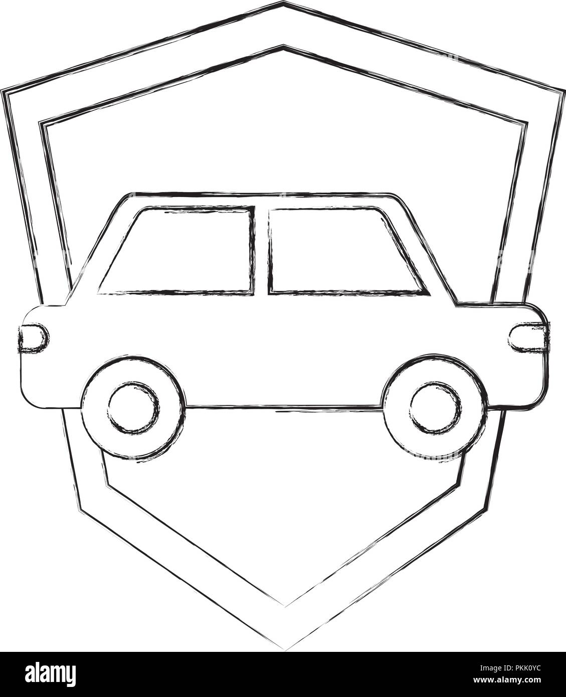 transport car vehicle shield protection insurance symbol Stock Vector ...