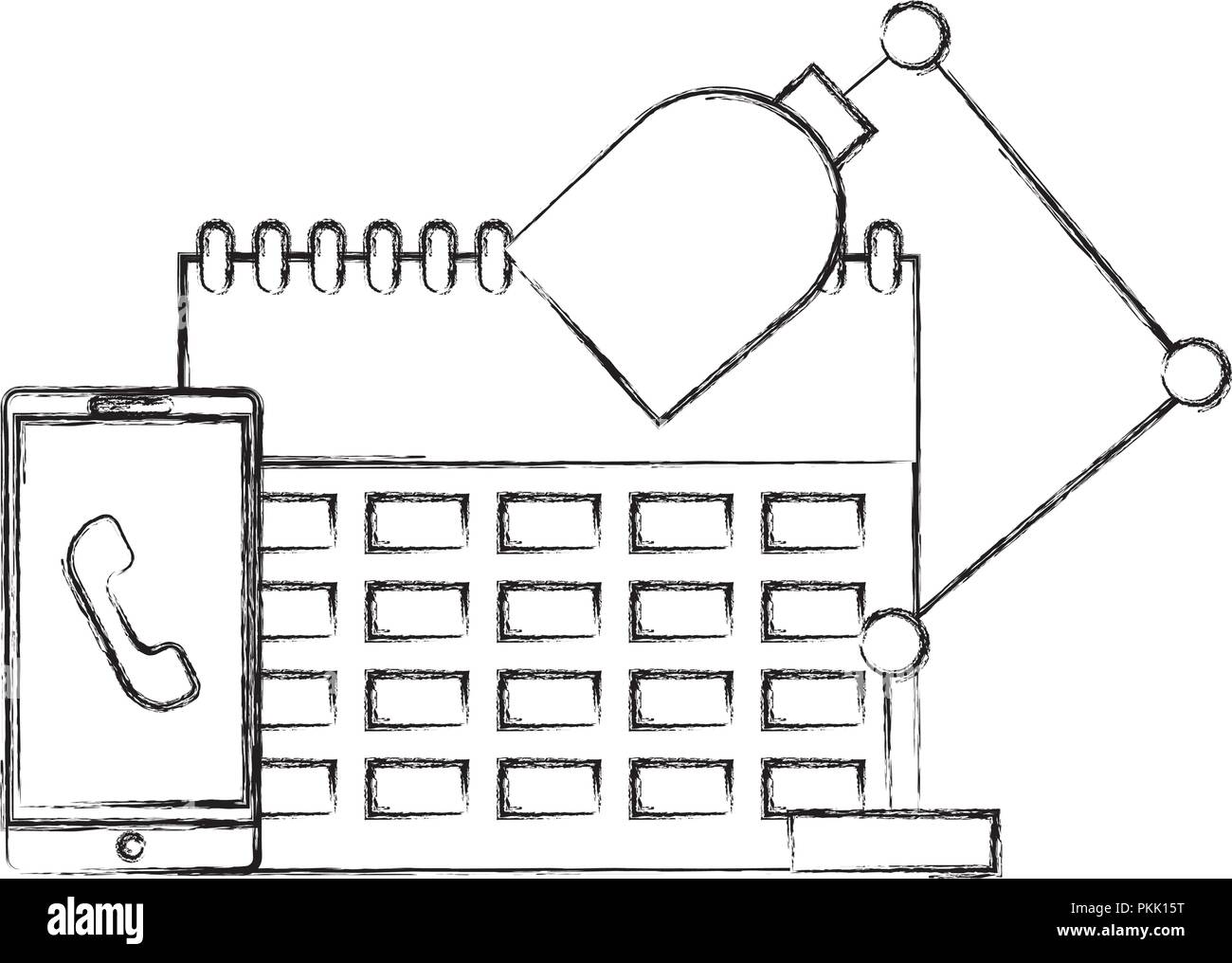 Smart phone modern meeting Black and White Stock Photos & Images - Alamy