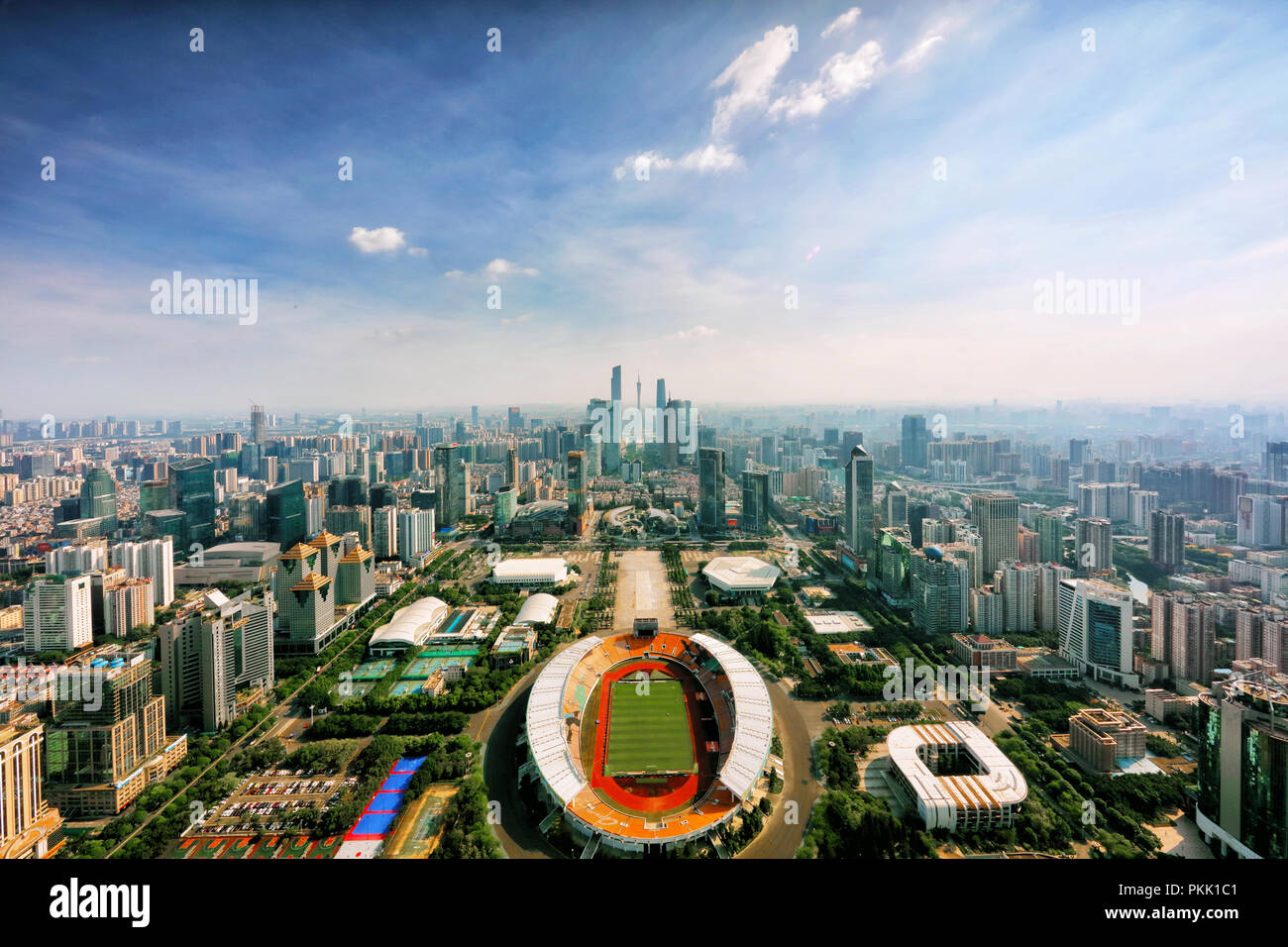 Guangdong guangzhou tianhe stadium and architecture Stock Photo - Alamy
