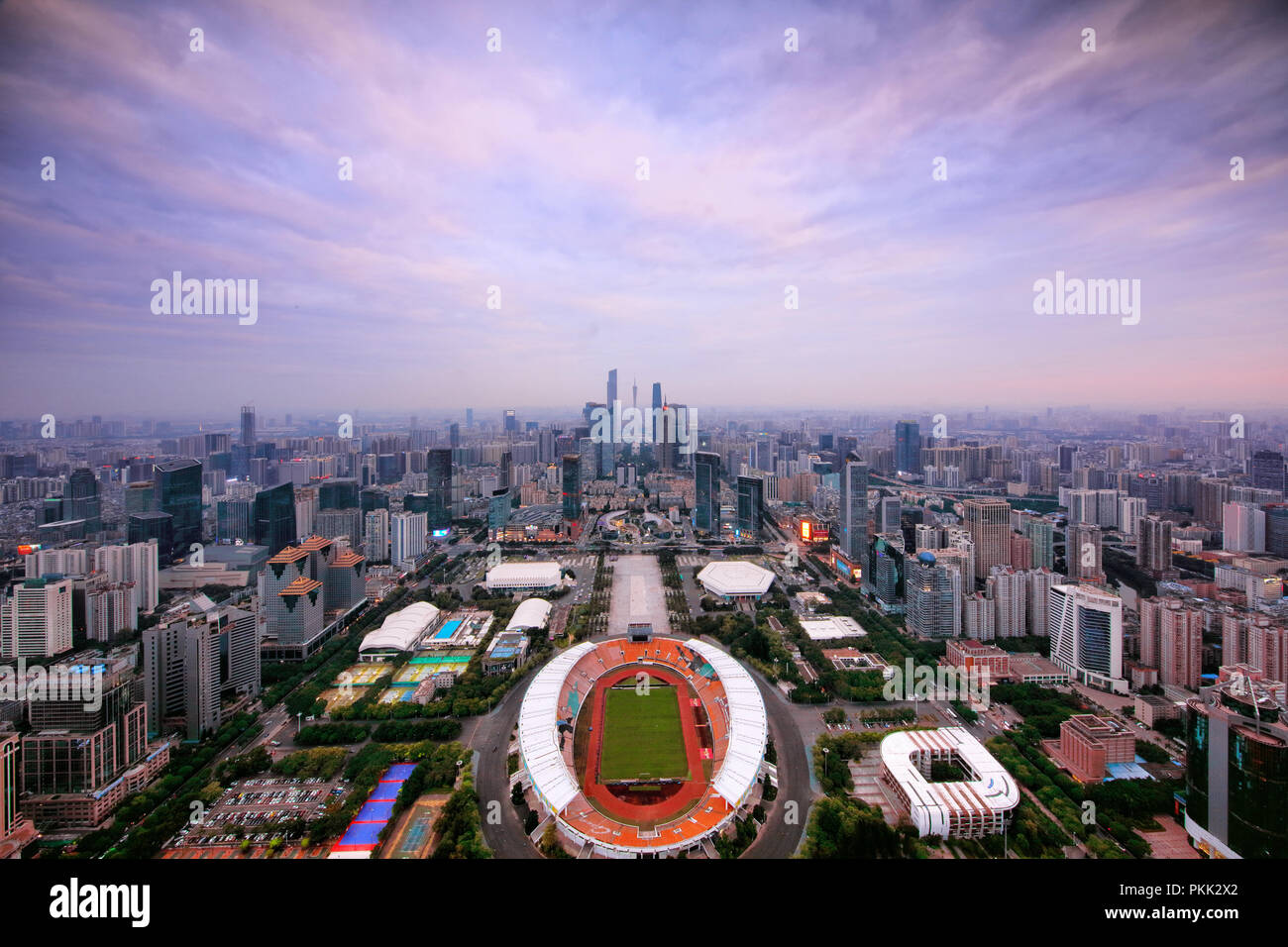 Guangdong guangzhou tianhe stadium and architecture Stock Photo - Alamy