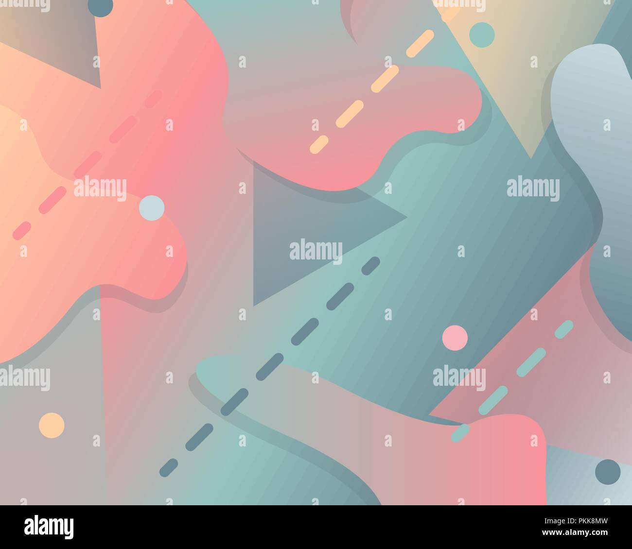 Abstract gradient background with fluid pastel elements Stock Vector ...