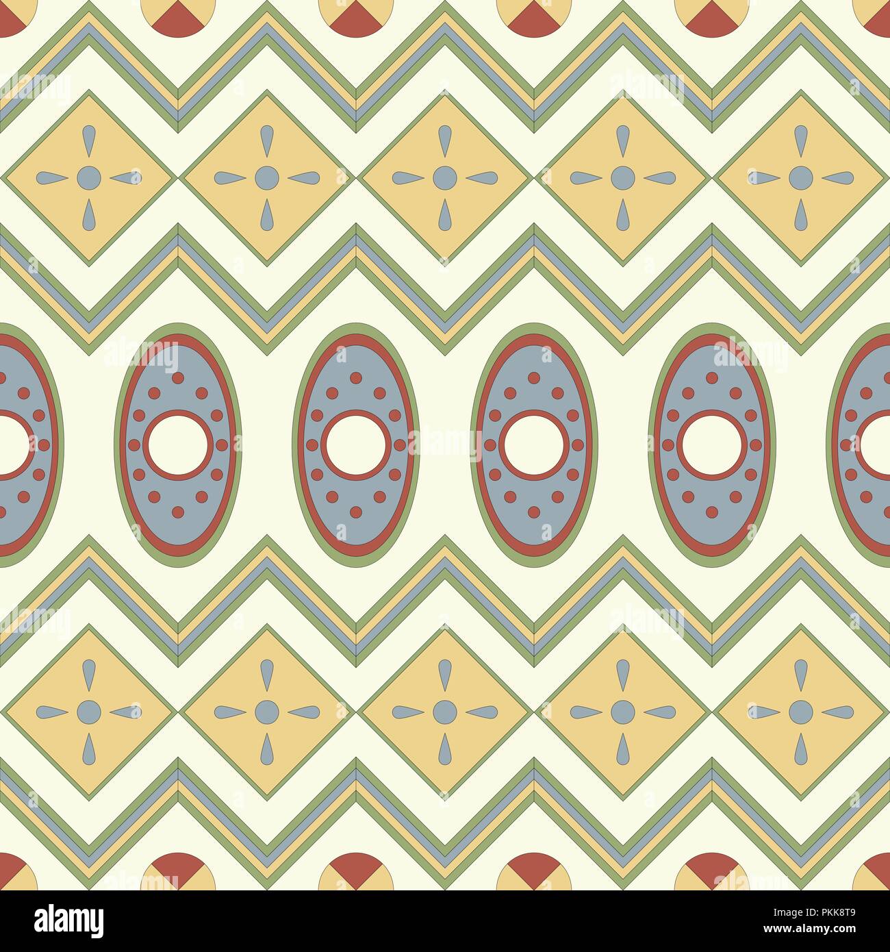 Seamless pattern with geometrical motives in the African style Stock ...