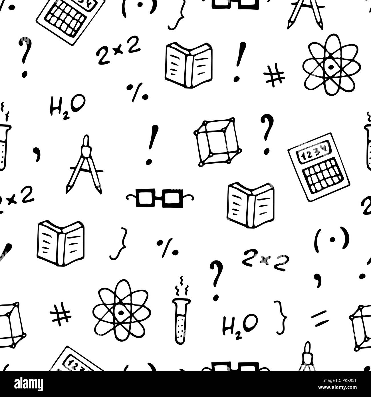 Seamless math symbols vector background hi-res stock photography and ...