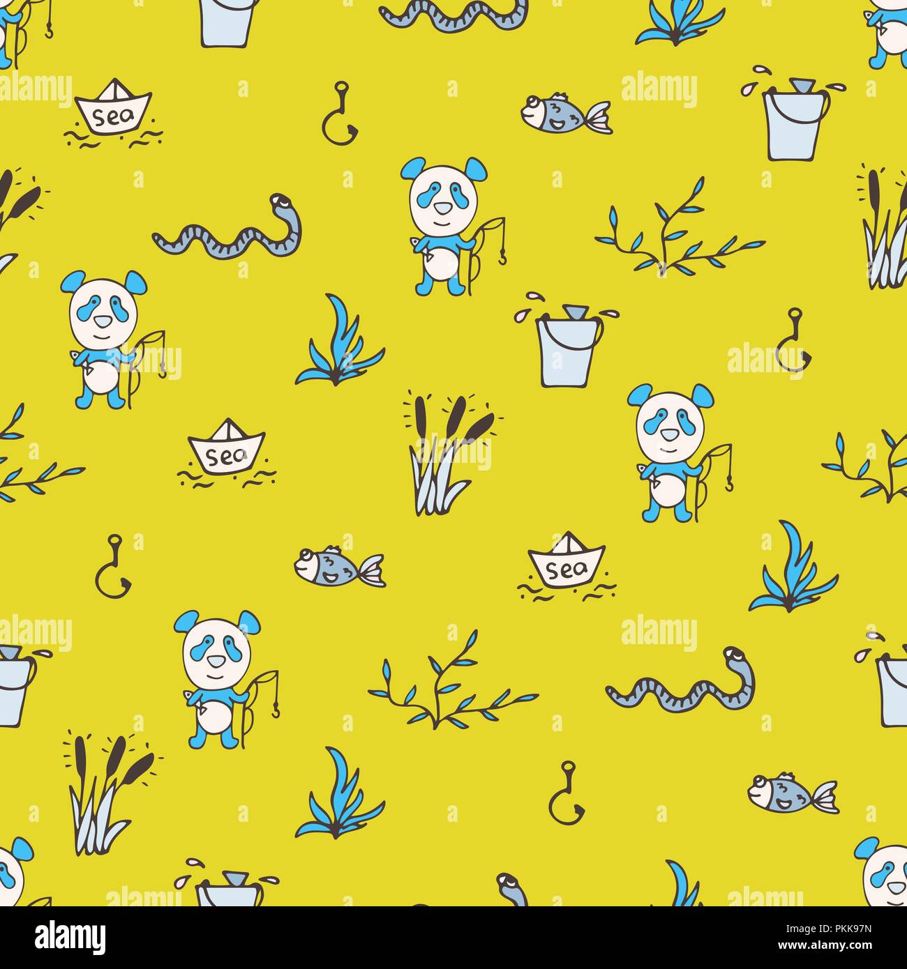 Child drawing yellow fish hi-res stock photography and images - Alamy