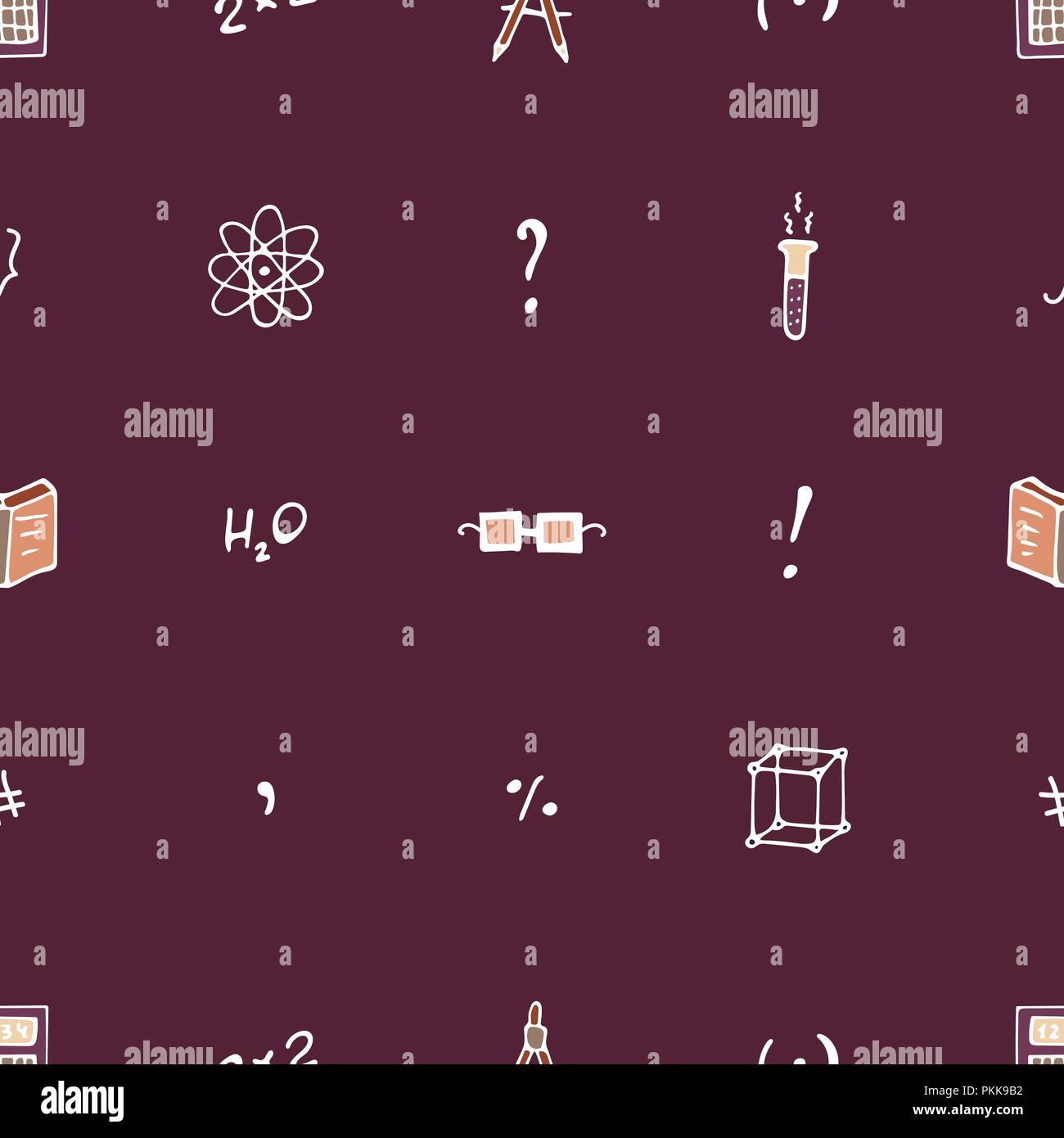 Seamless math symbols vector background hi-res stock photography and ...