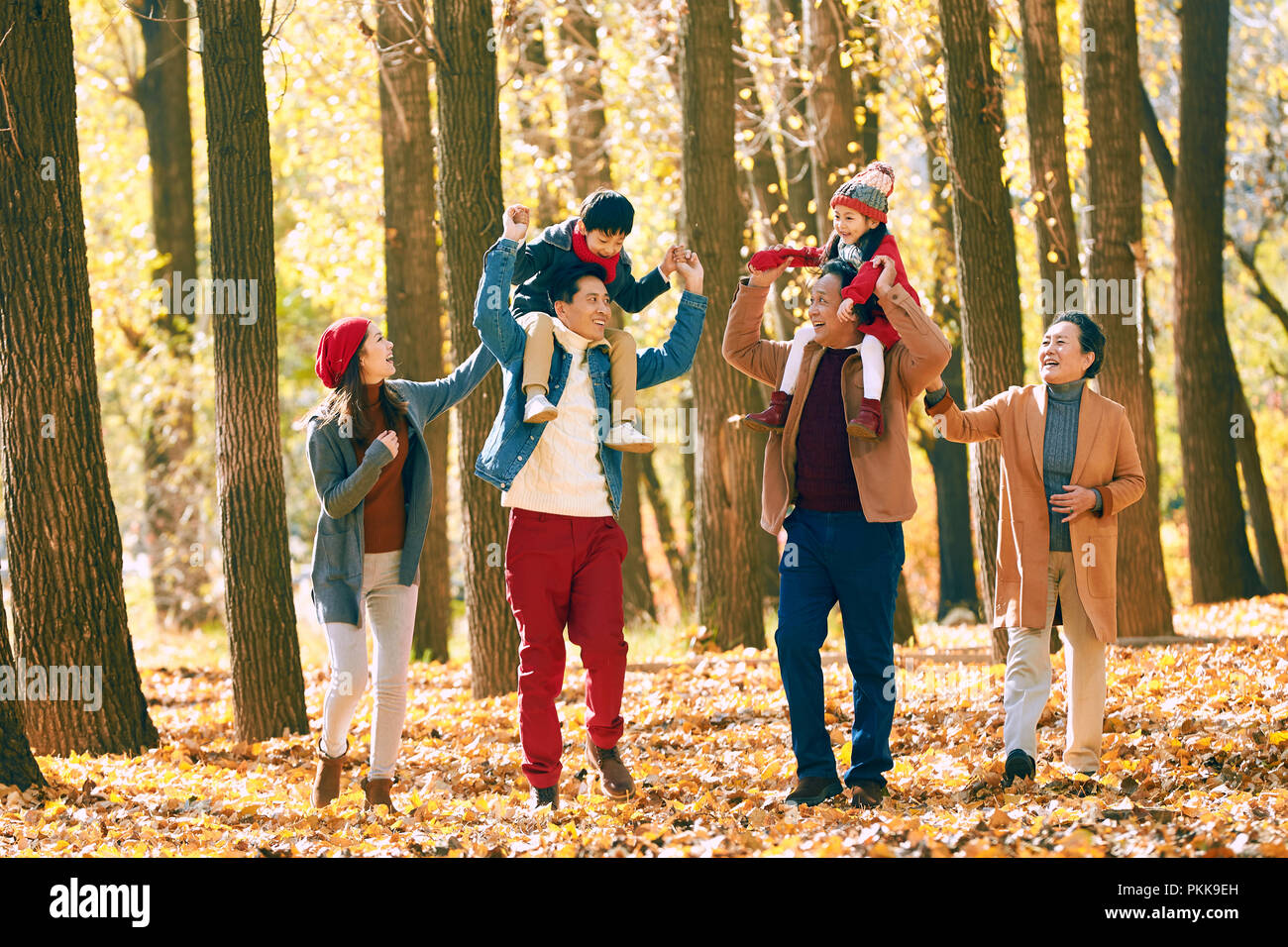 Happy family outdoor outing Stock Photo - Alamy