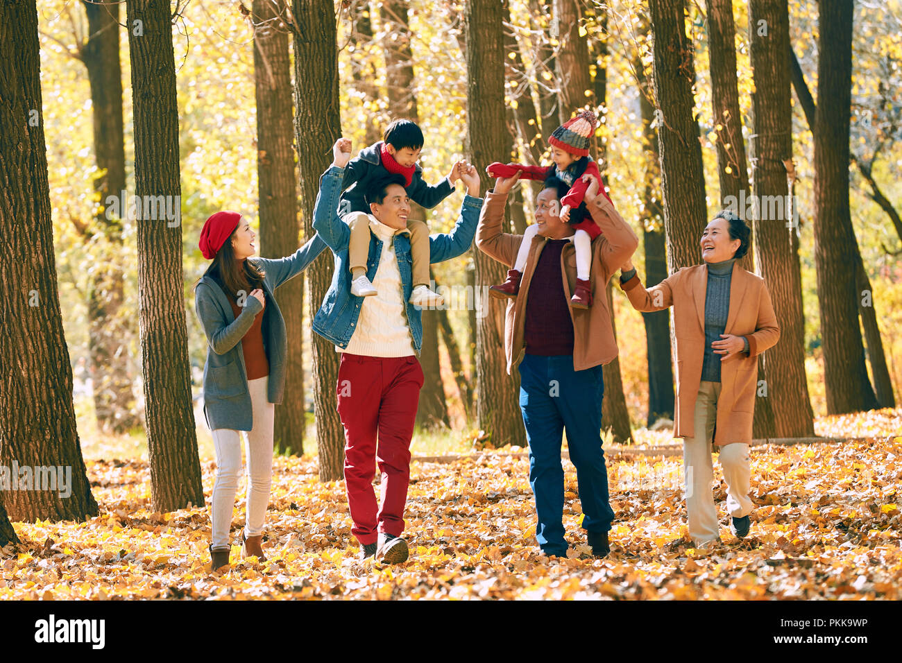 Happy family outdoor outing Stock Photo - Alamy