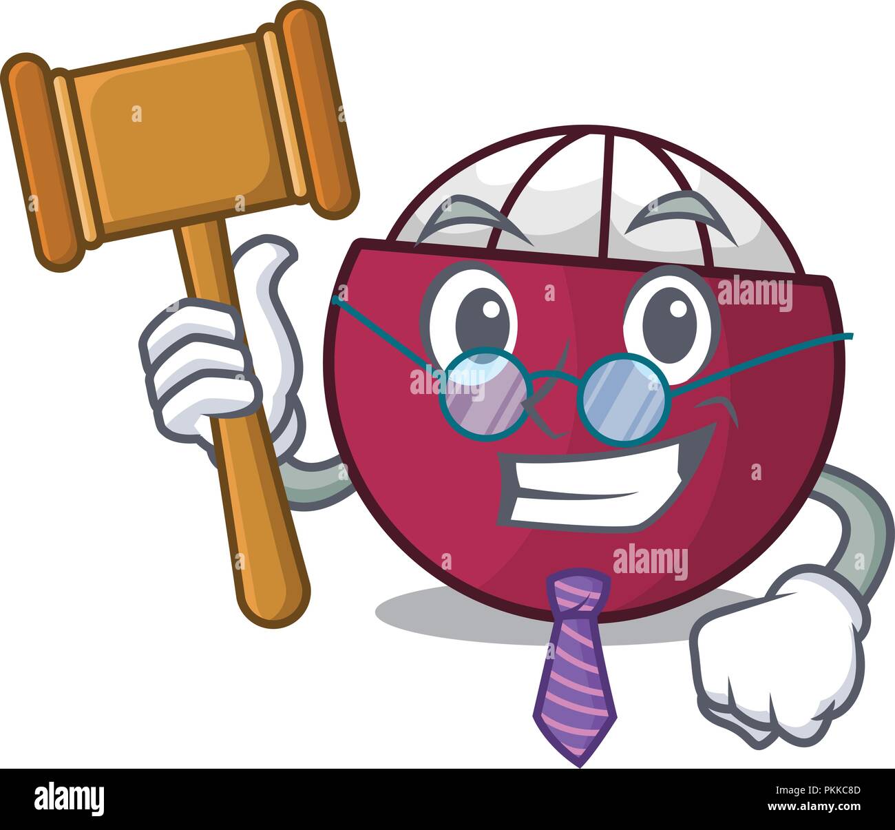 Judge fresh ripe mangosteen isolated on mascot Stock Vector Image & Art ...