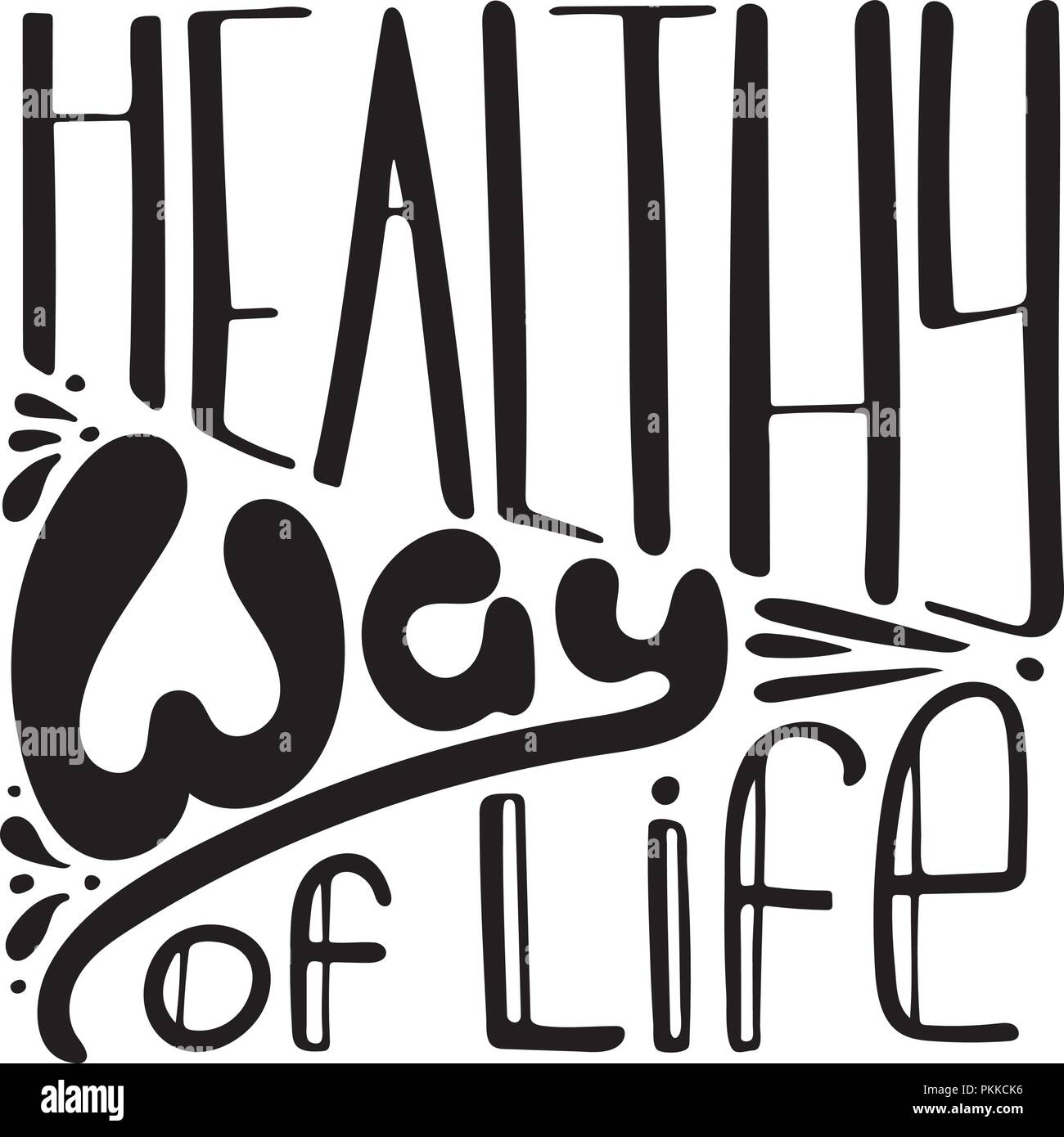 Healthy life way Stock Vector Images - Alamy