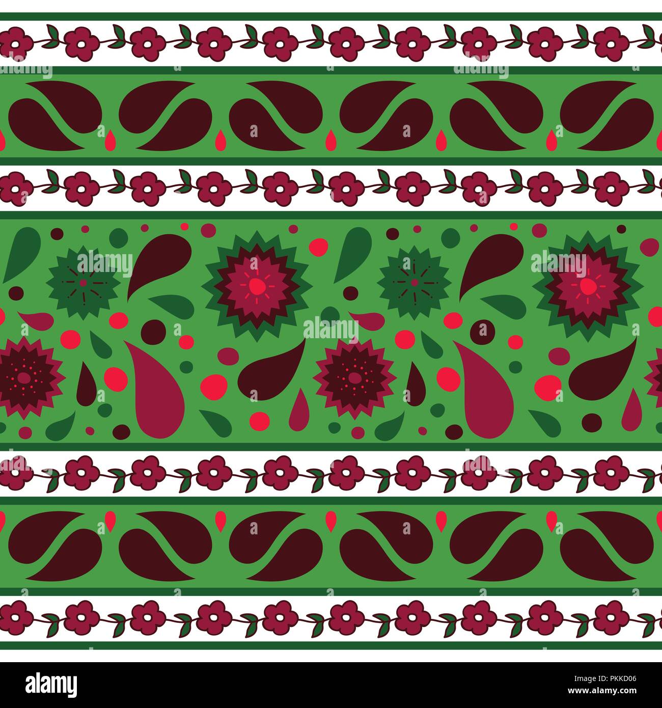 Seamless pattern with abstract flowers in Asian style Stock Vector ...