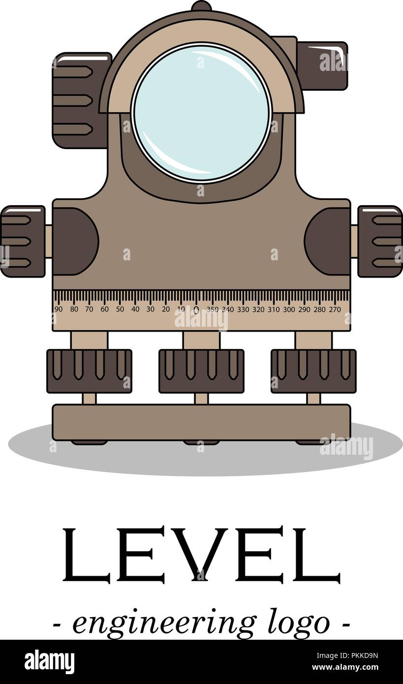 Vector color engineering logo of a level. Geodesy Stock Vector Image ...