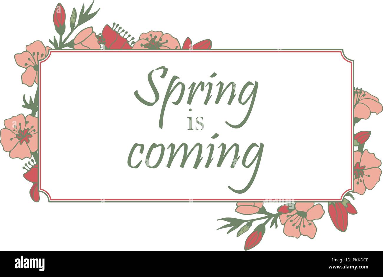 Peach tree flower Stock Vector Images - Alamy