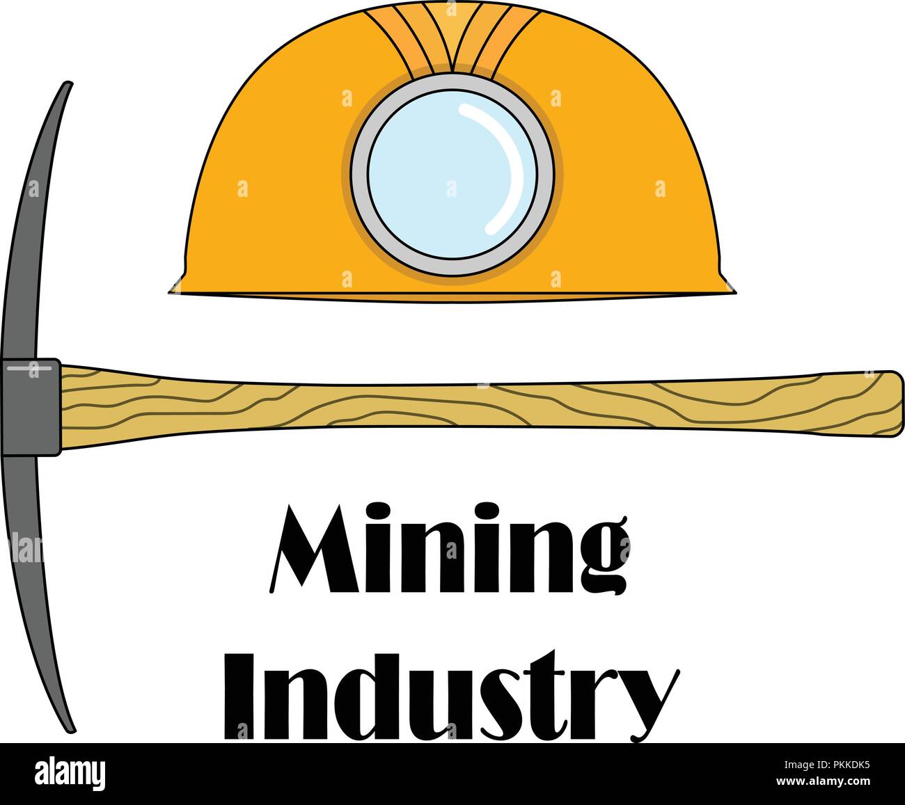 Color illustration for the mining industry on a white background Stock ...