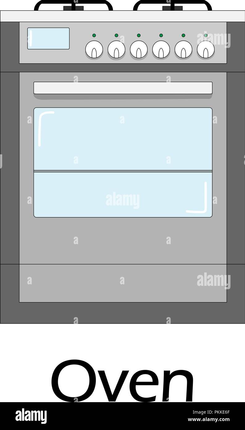 Color vector illustration of the oven Stock Vector Image & Art - Alamy