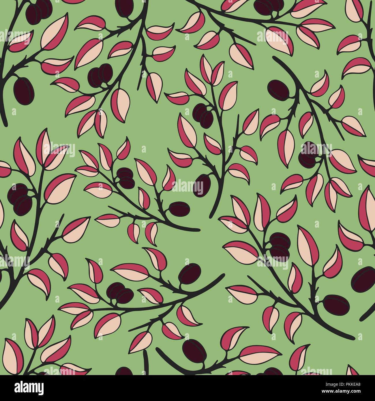 Plum tree flowers blooming Stock Vector Images - Alamy