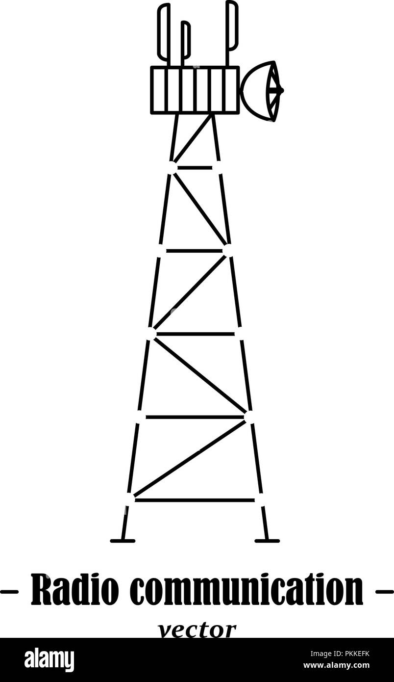 Radio tv transmitter on Stock Vector Images - Alamy